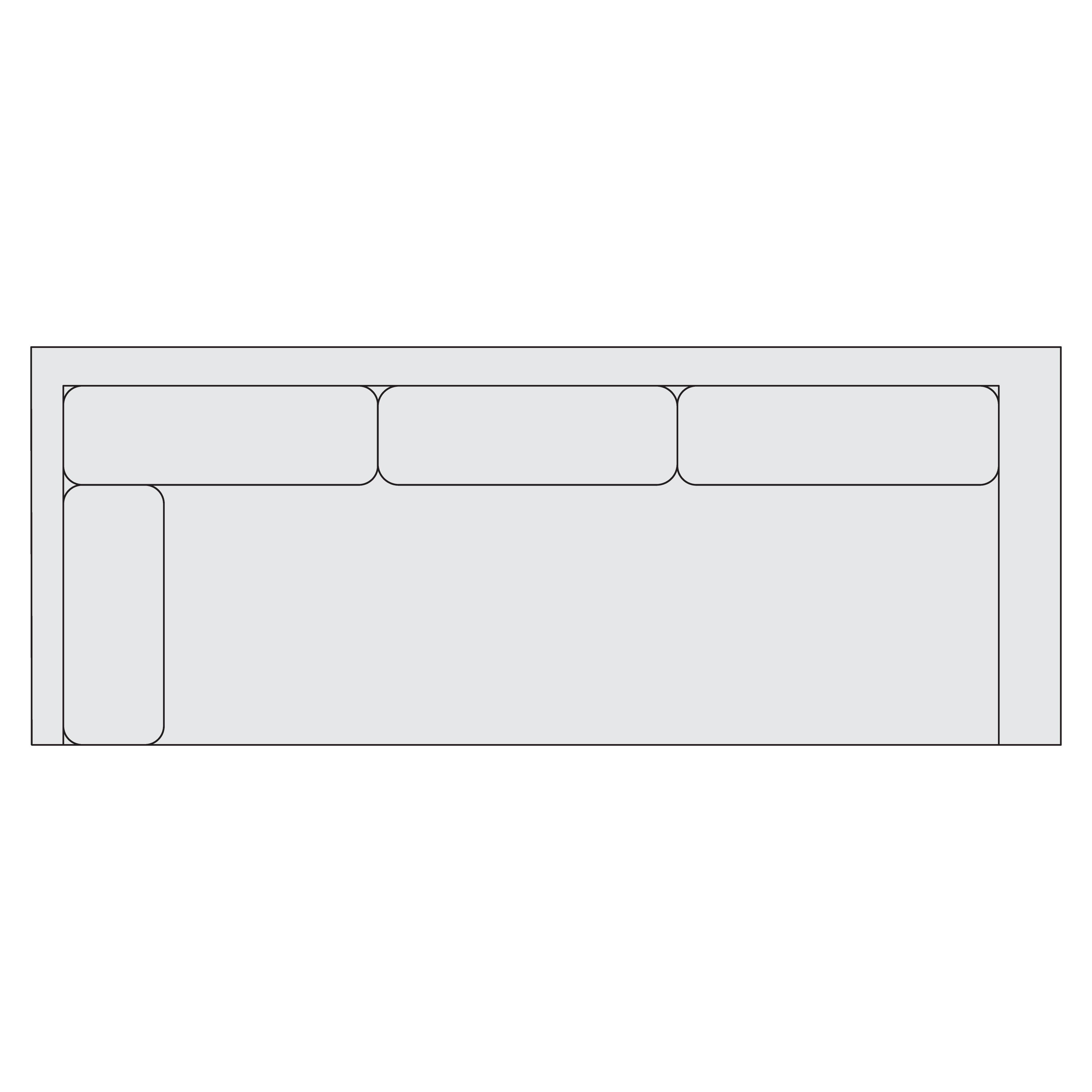 Fabric Left Arm Return Sofa