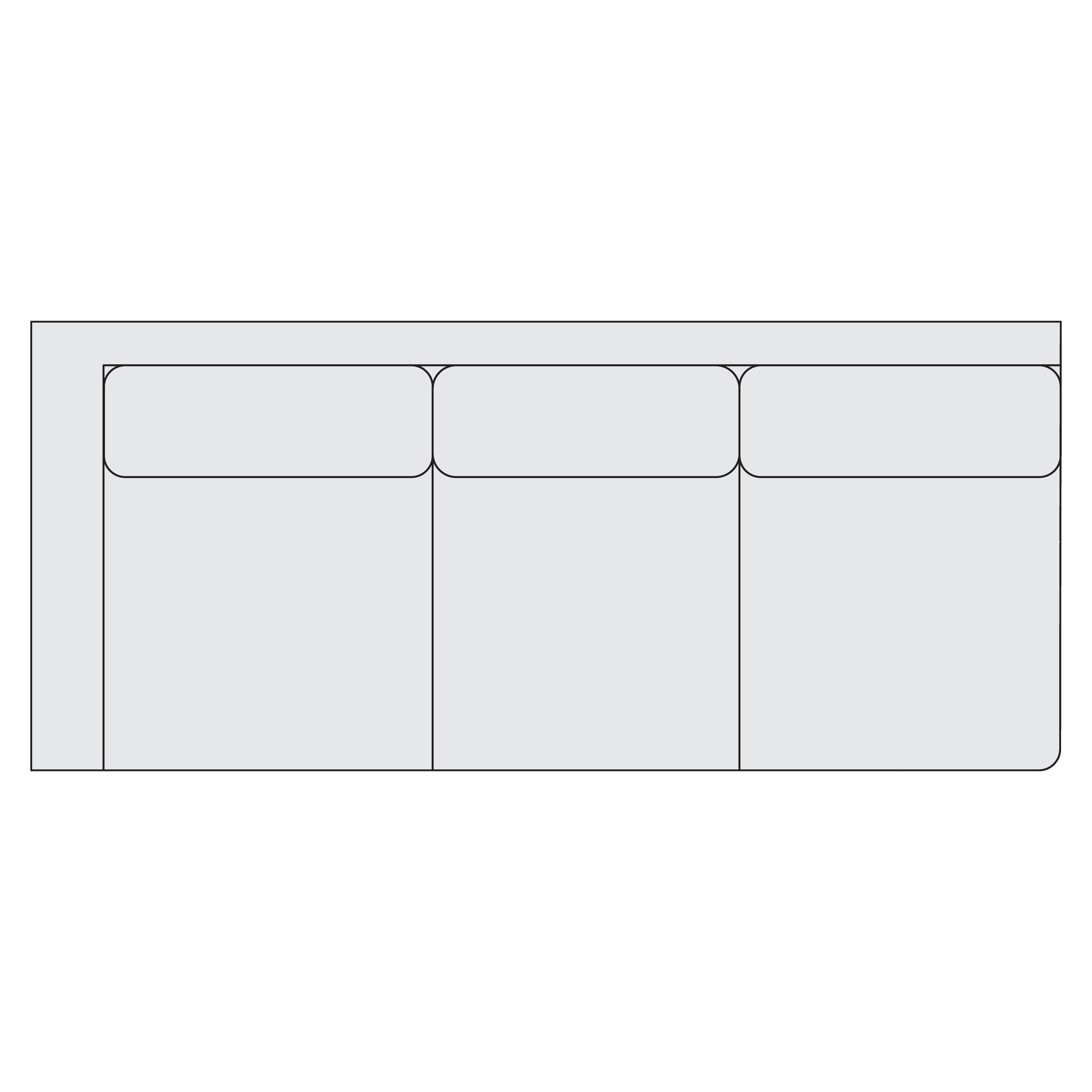 Fabric Left Arm Sofa