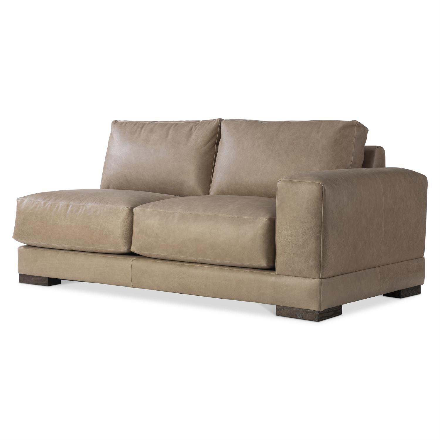 Lars Leather Right Arm Loveseat