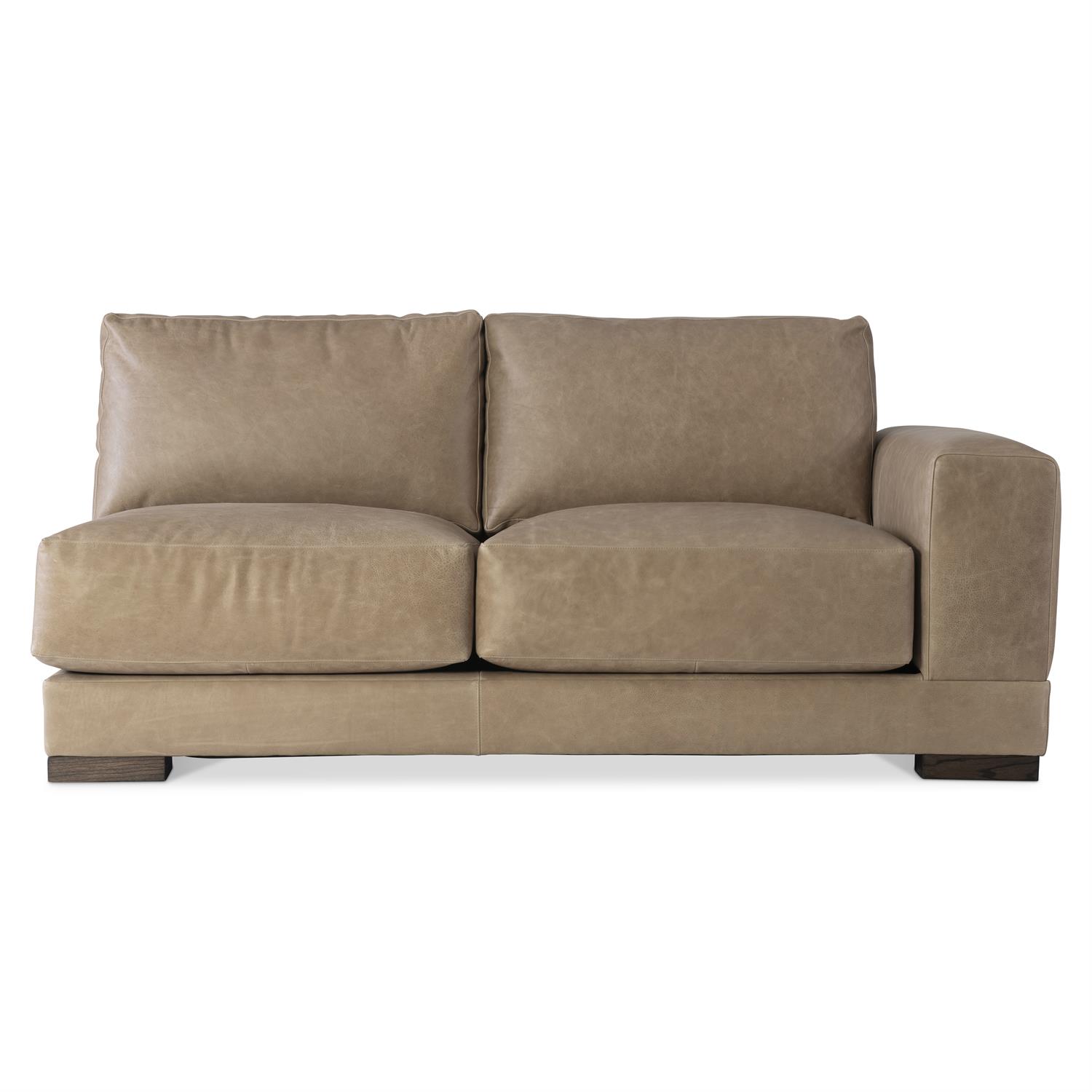 Lars Leather Right Arm Loveseat
