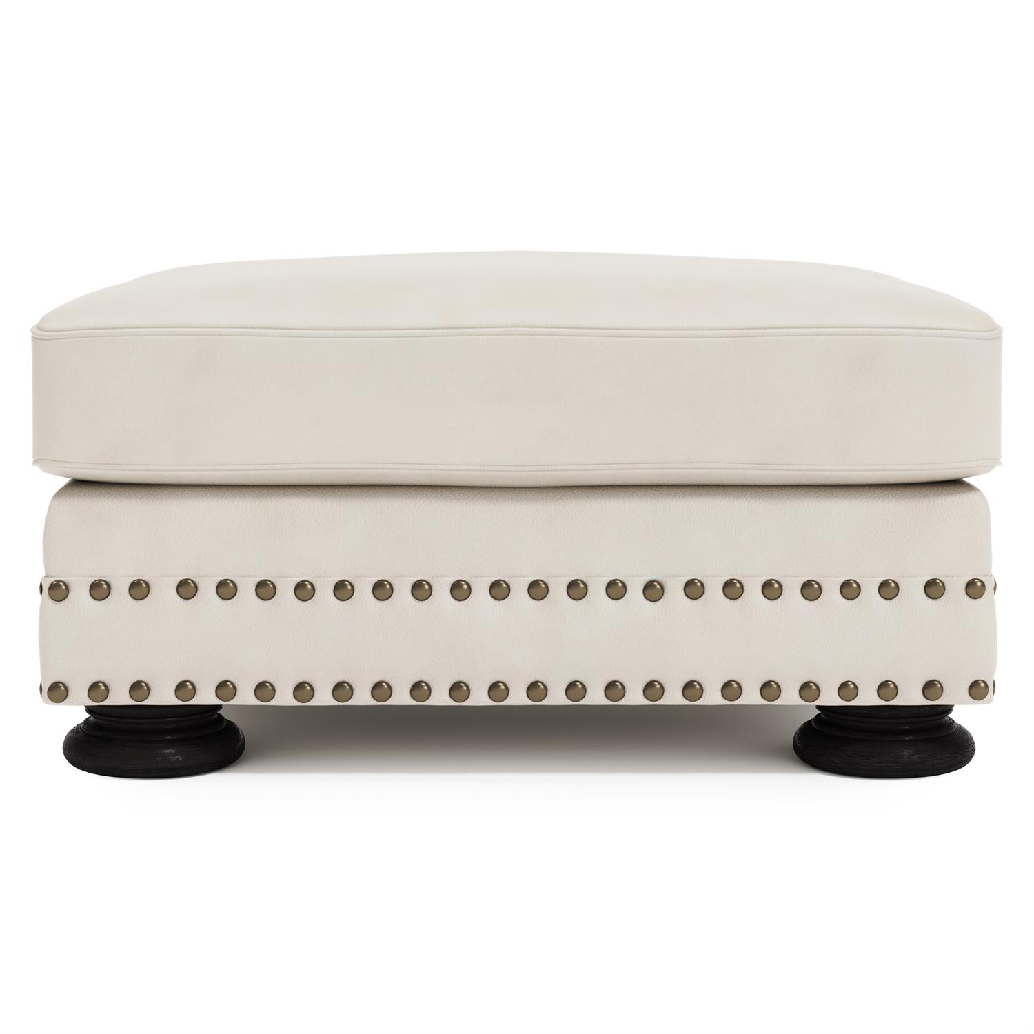 Foster Leather Ottoman
