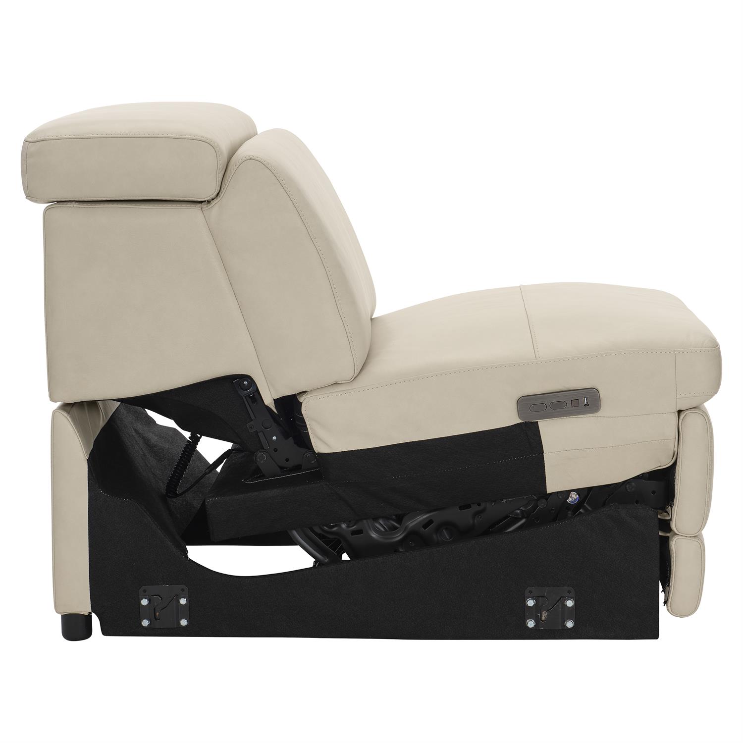 Lioni Leather Armless Power Motion Chair
