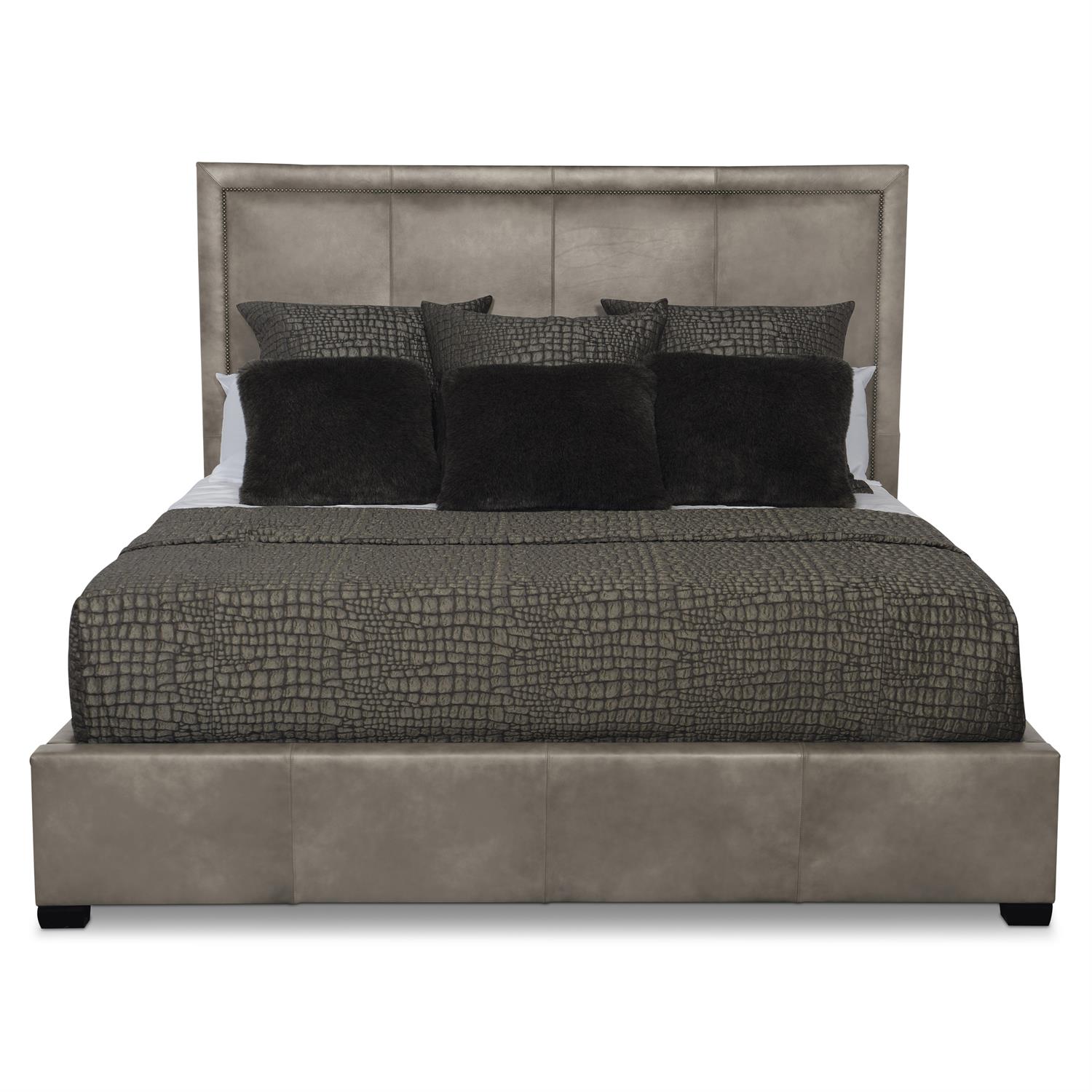 Morgan Leather Panel Bed King