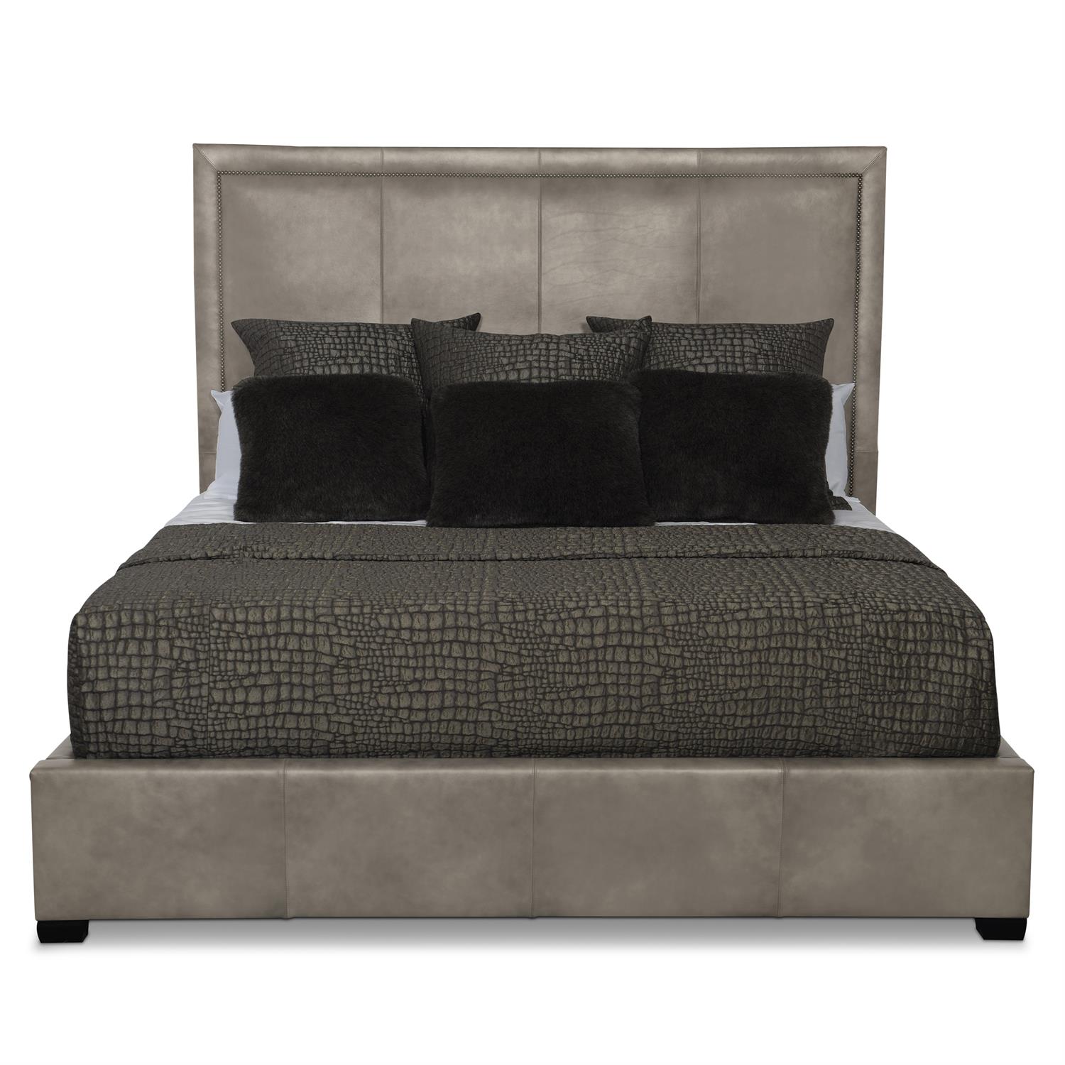 Morgan Leather Panel Bed Queen