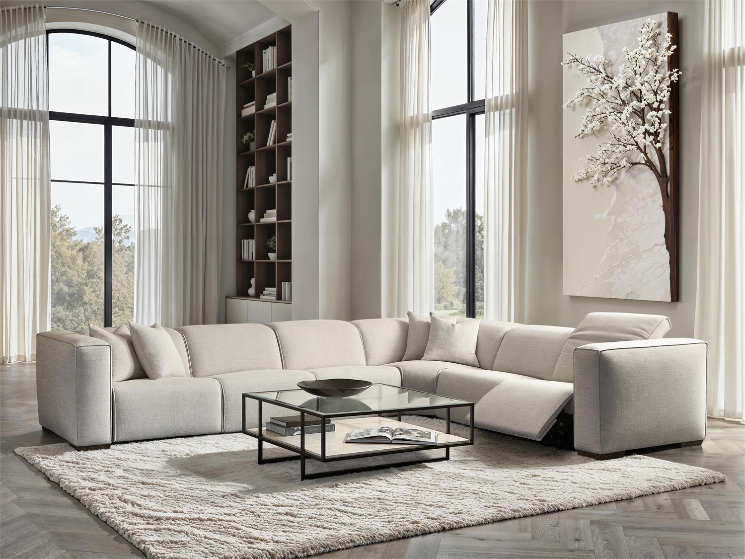 Bliss Fabric Power Motion Sectional