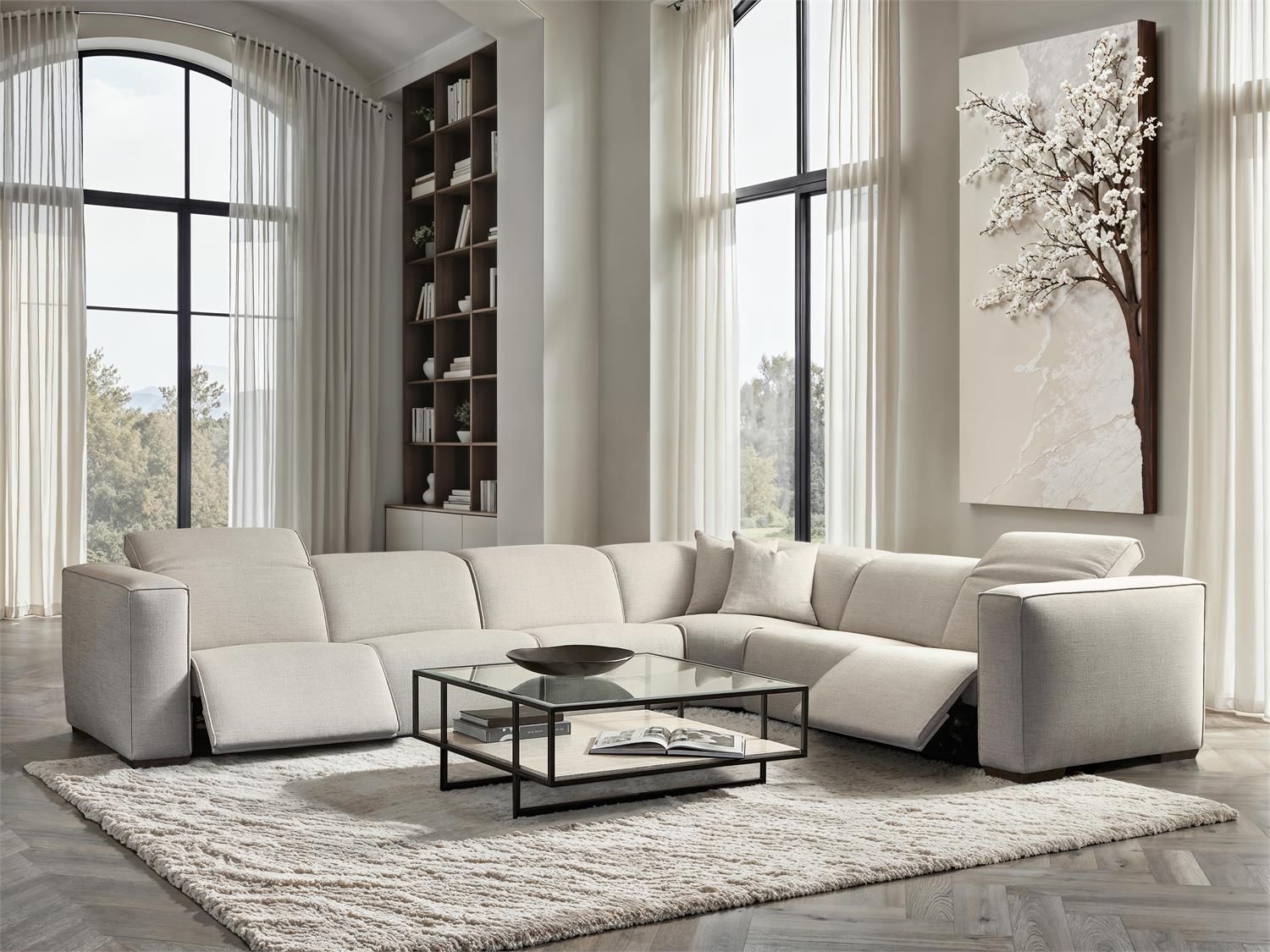 Bliss Fabric Power Motion Sectional