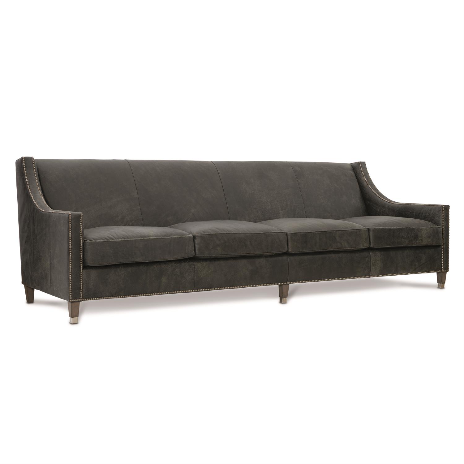 Palisades Leather Sofa Without Pillows