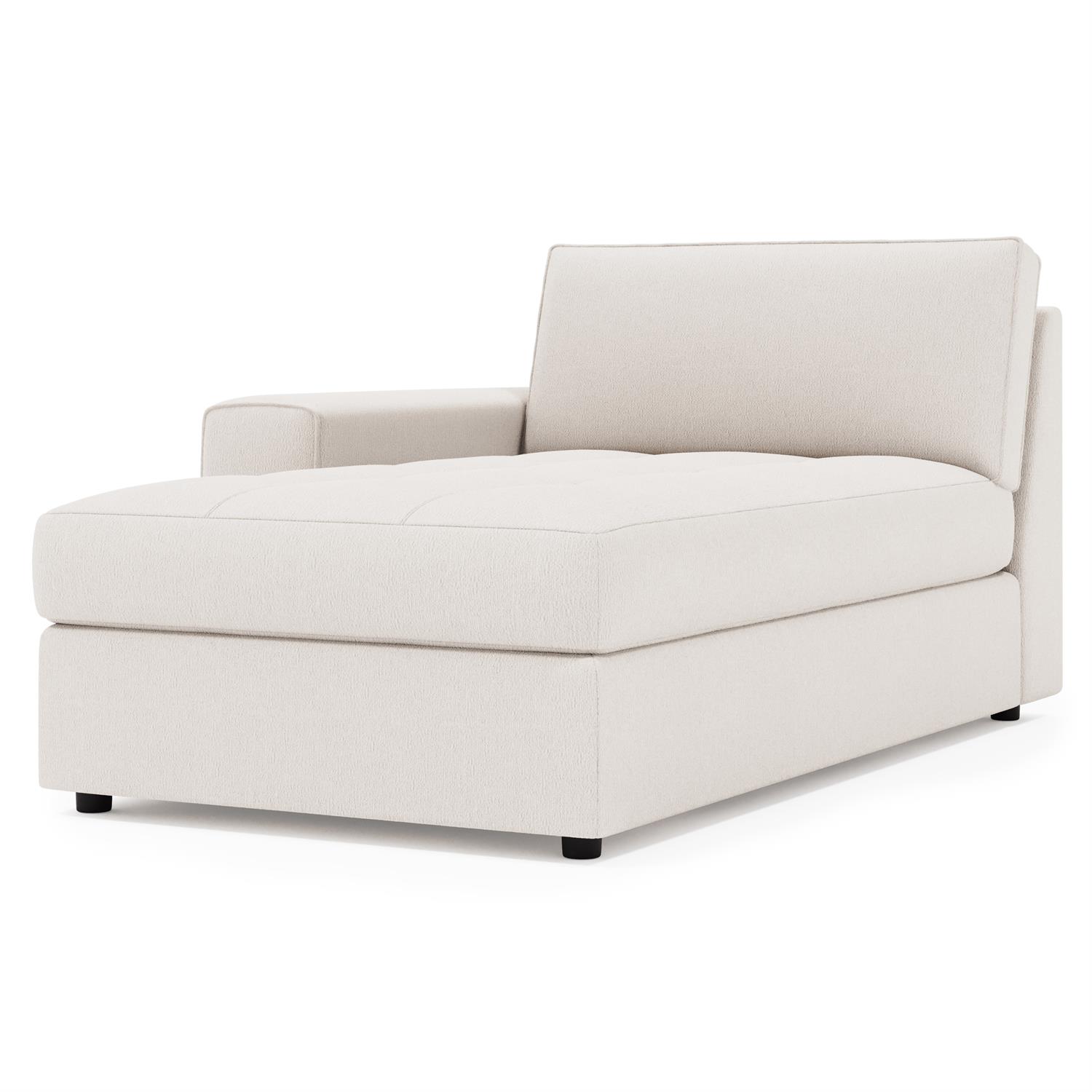 Nest Fabric Left Arm Chaise Without Pillows