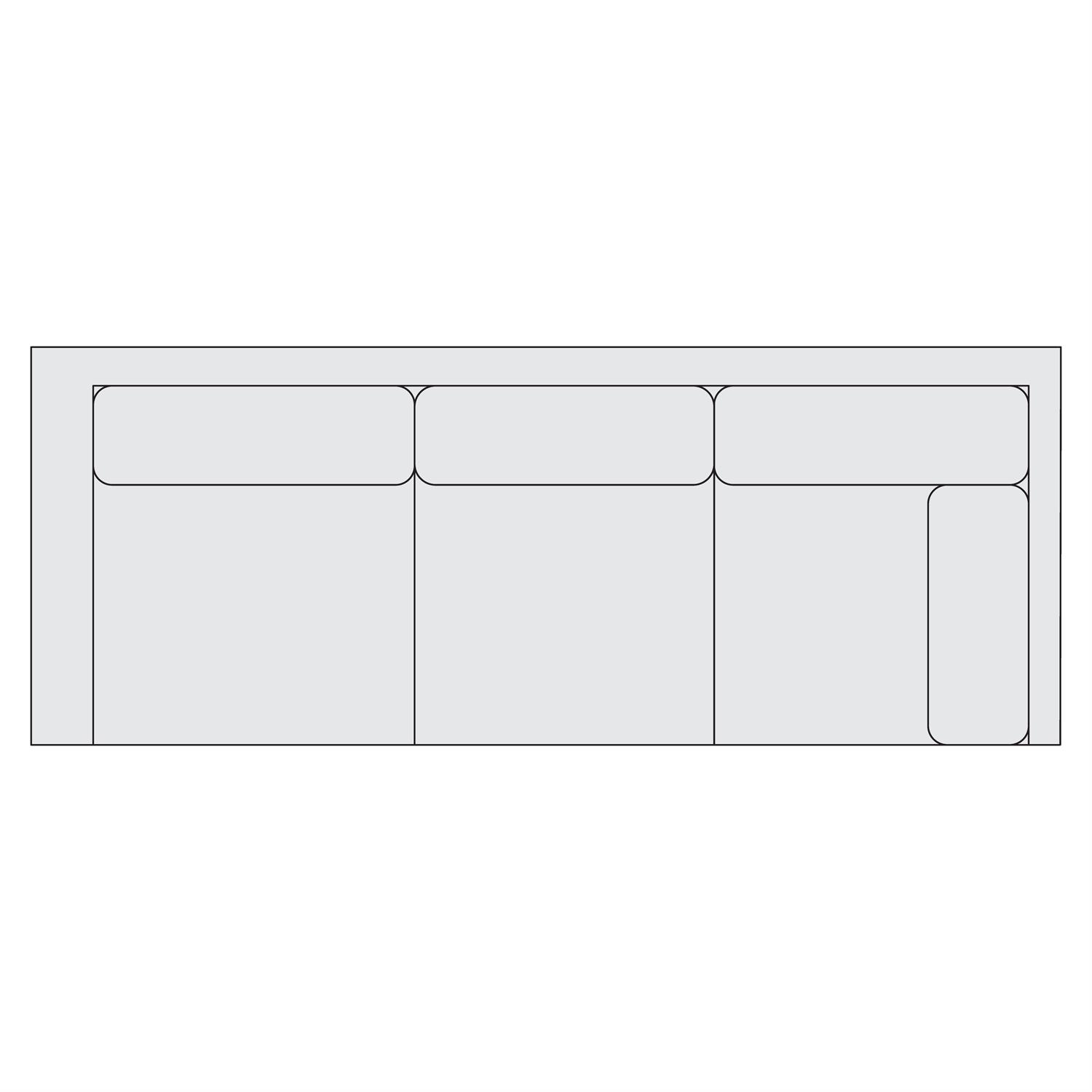 Fabric Right Arm Return Sofa