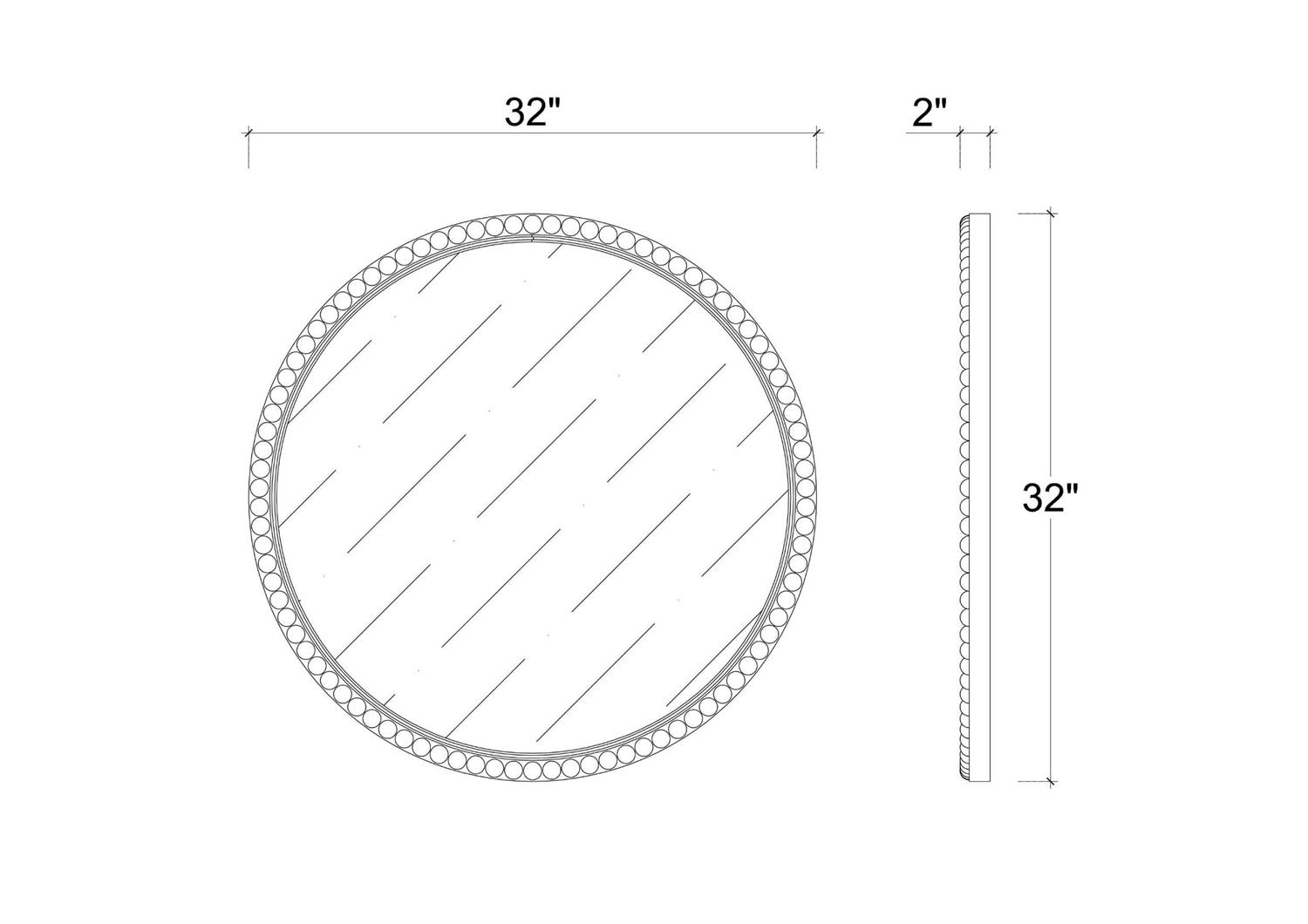 Cholet Round Mirror Large