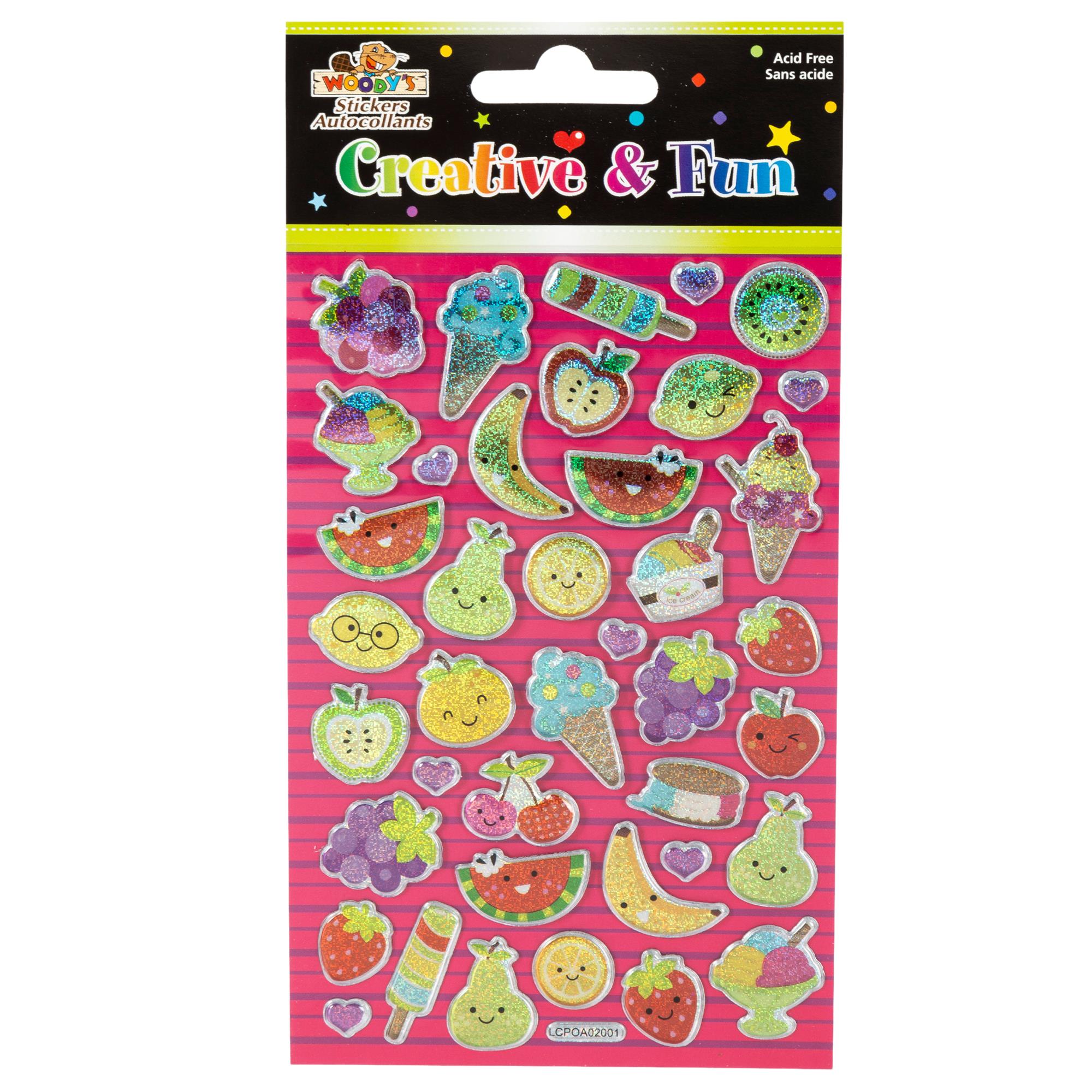 Woody's, 4" x 6" Crystal Stickers, Deserts, pbh