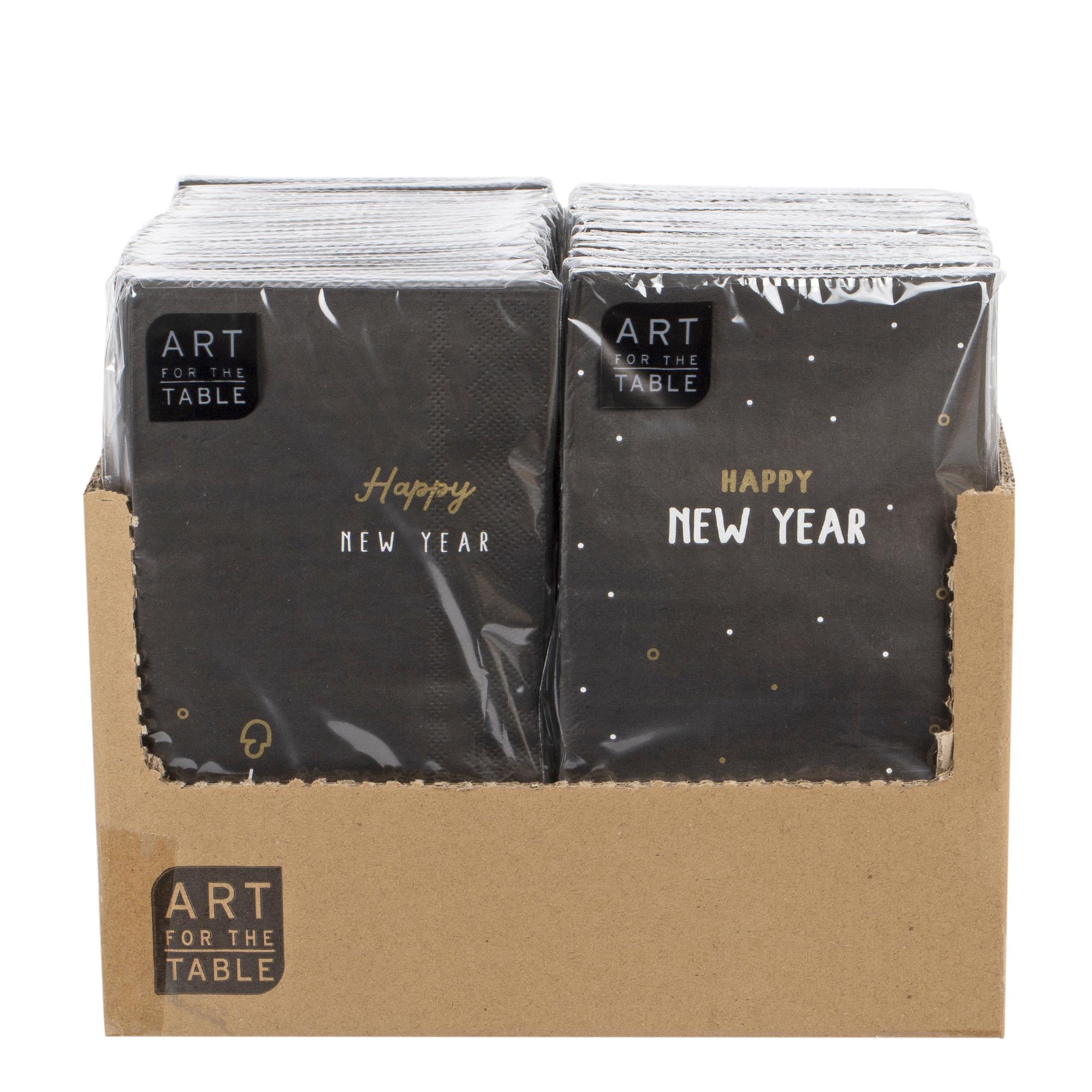 New Years 12ct.x2ply 13x15.75" Guest Napkins, 2/s, 36/PDQ