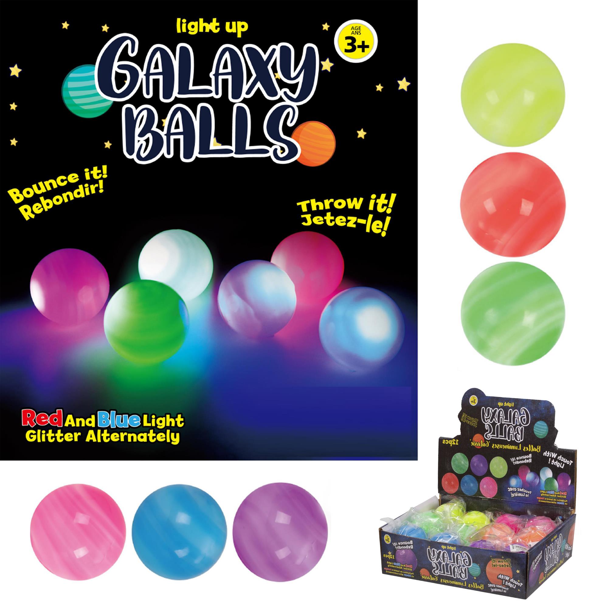 Light Up Galaxy Balls, 12pcs/dsp,