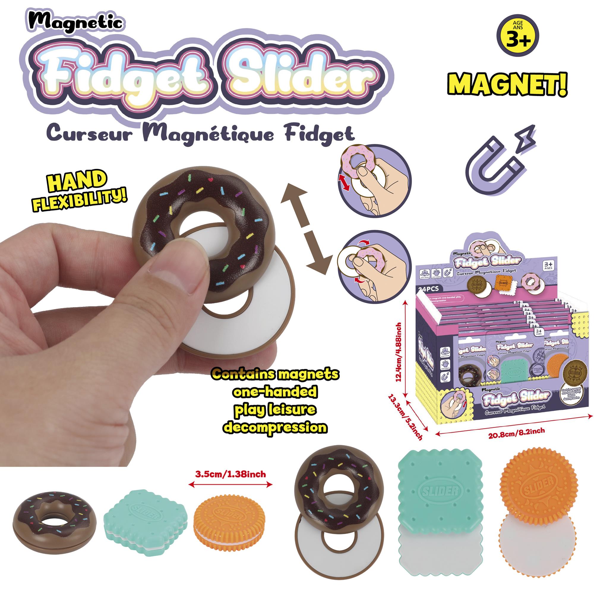 Magnetic Fidget Slider, 24pcs/dsp, 9 Asst.