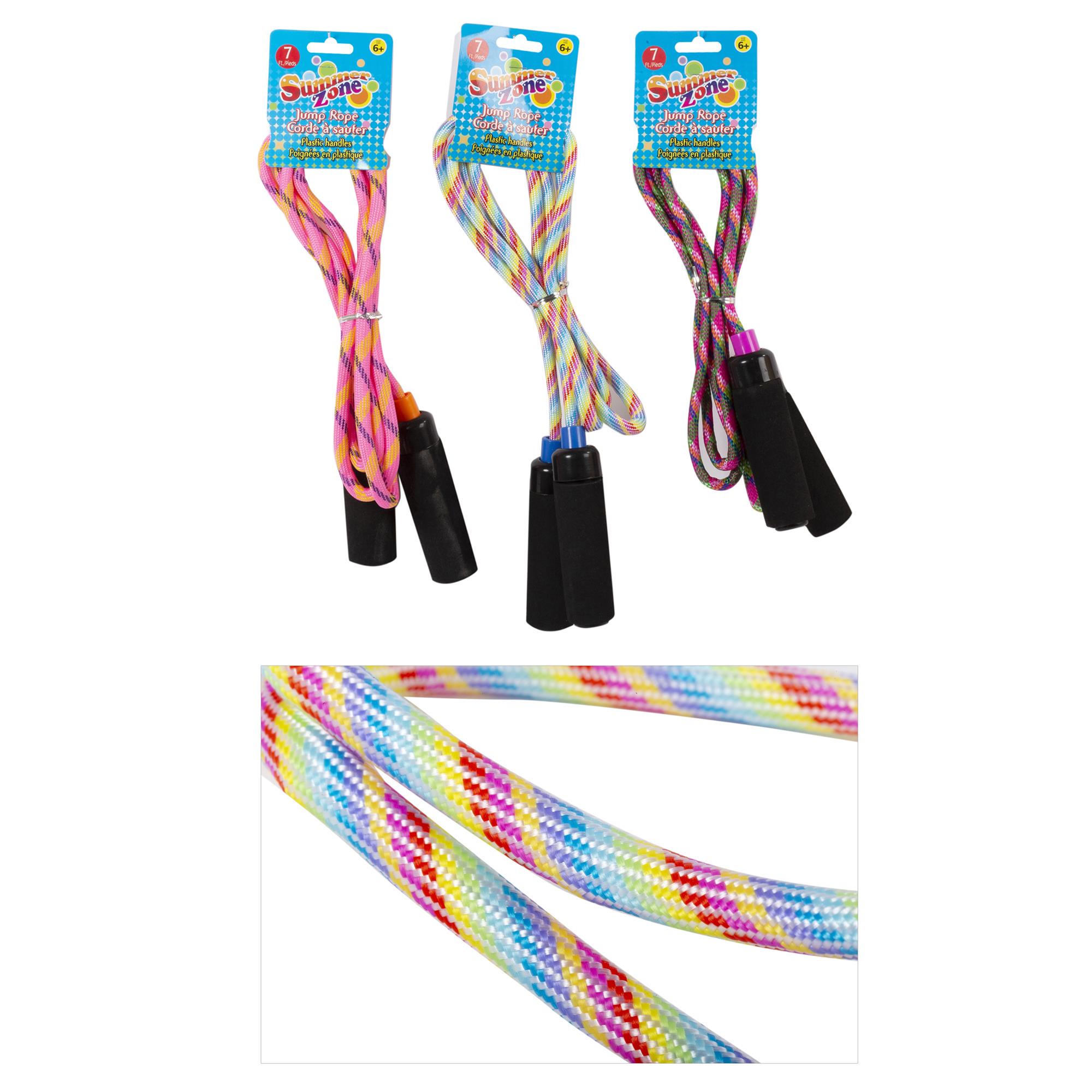Summer Zone 7ft. Deluxe Jump Rope w/Soft Foam Handles, 3/c, header