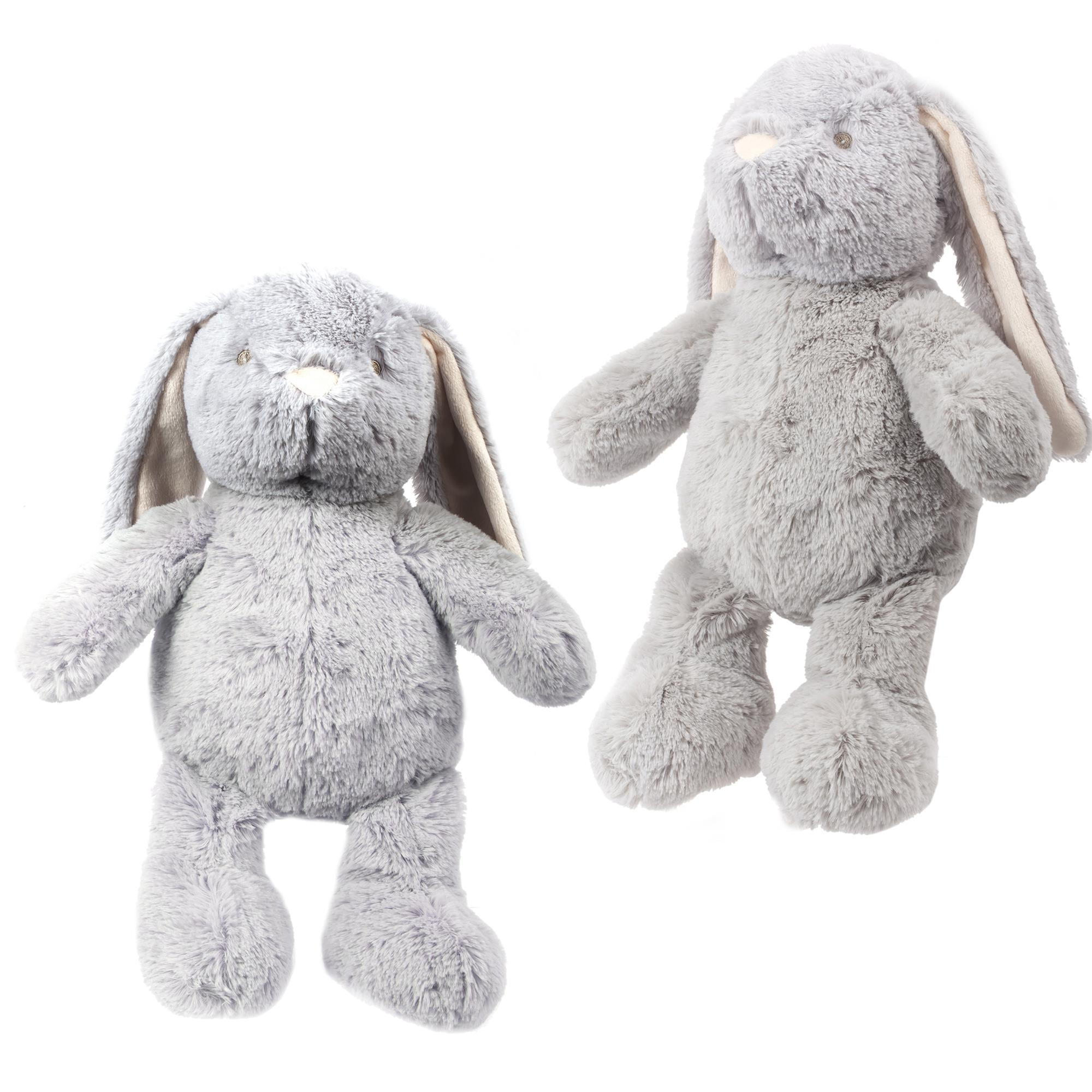 Cuddly Buddy, 12" Grey Bunny, Super Soft Micro Fleece Plush, h/c