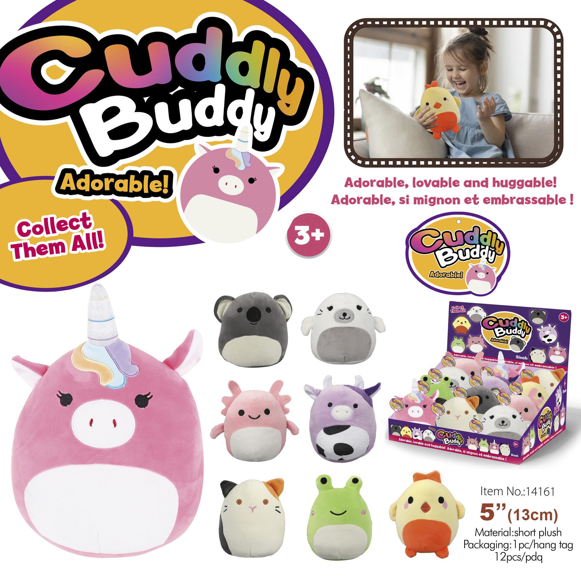 Cuddly Buddy 5" Plush Animal, 8 styles, 12pcs/dsp (refer 14160)