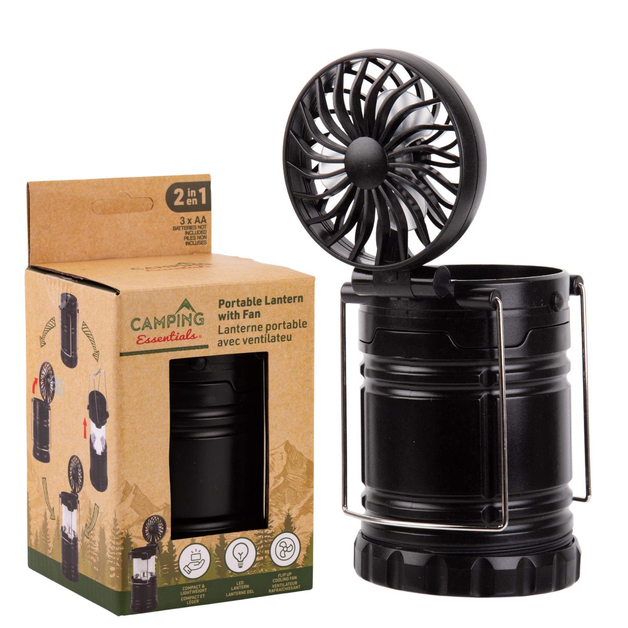 Camping COB Lantern w/Fan, 3.7V, colour box