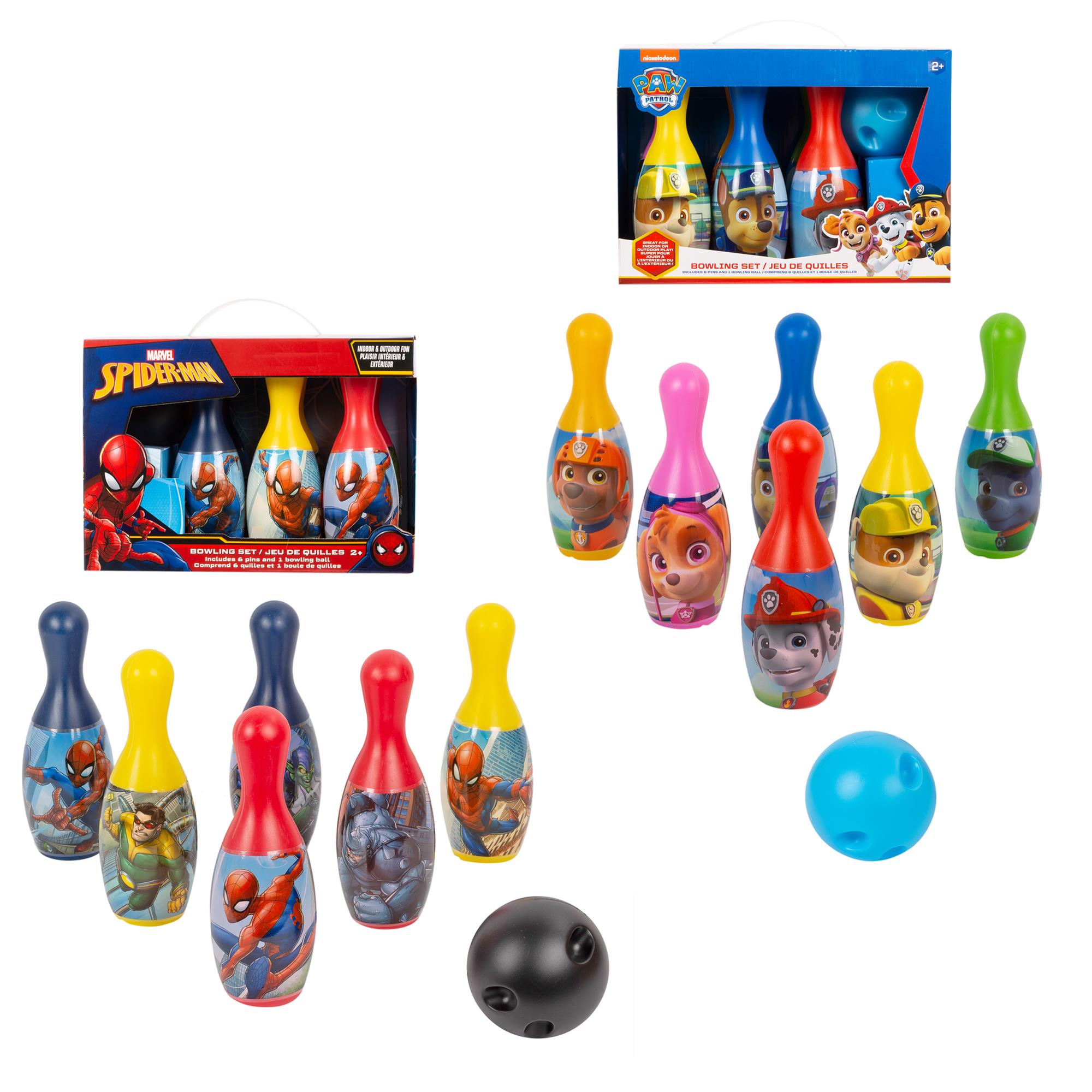Licensed Bowling Game Set, 2asst., Carry Box