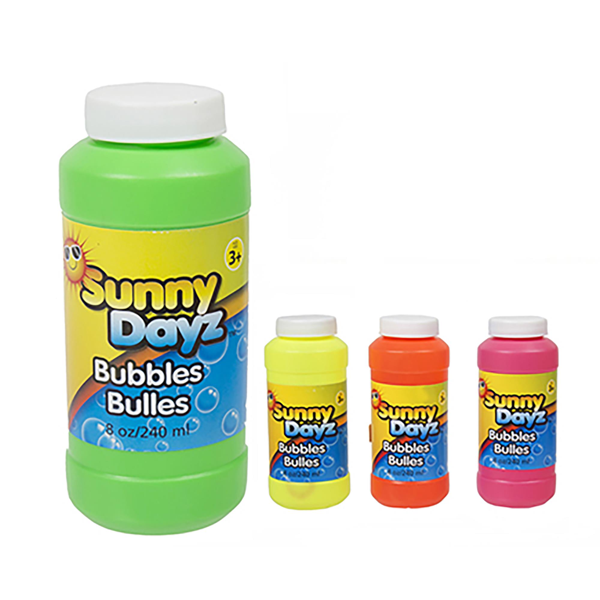 Sunny Dayz 8oz. Bubbles, 4asst. Neon Col. Bottles w/wand, label