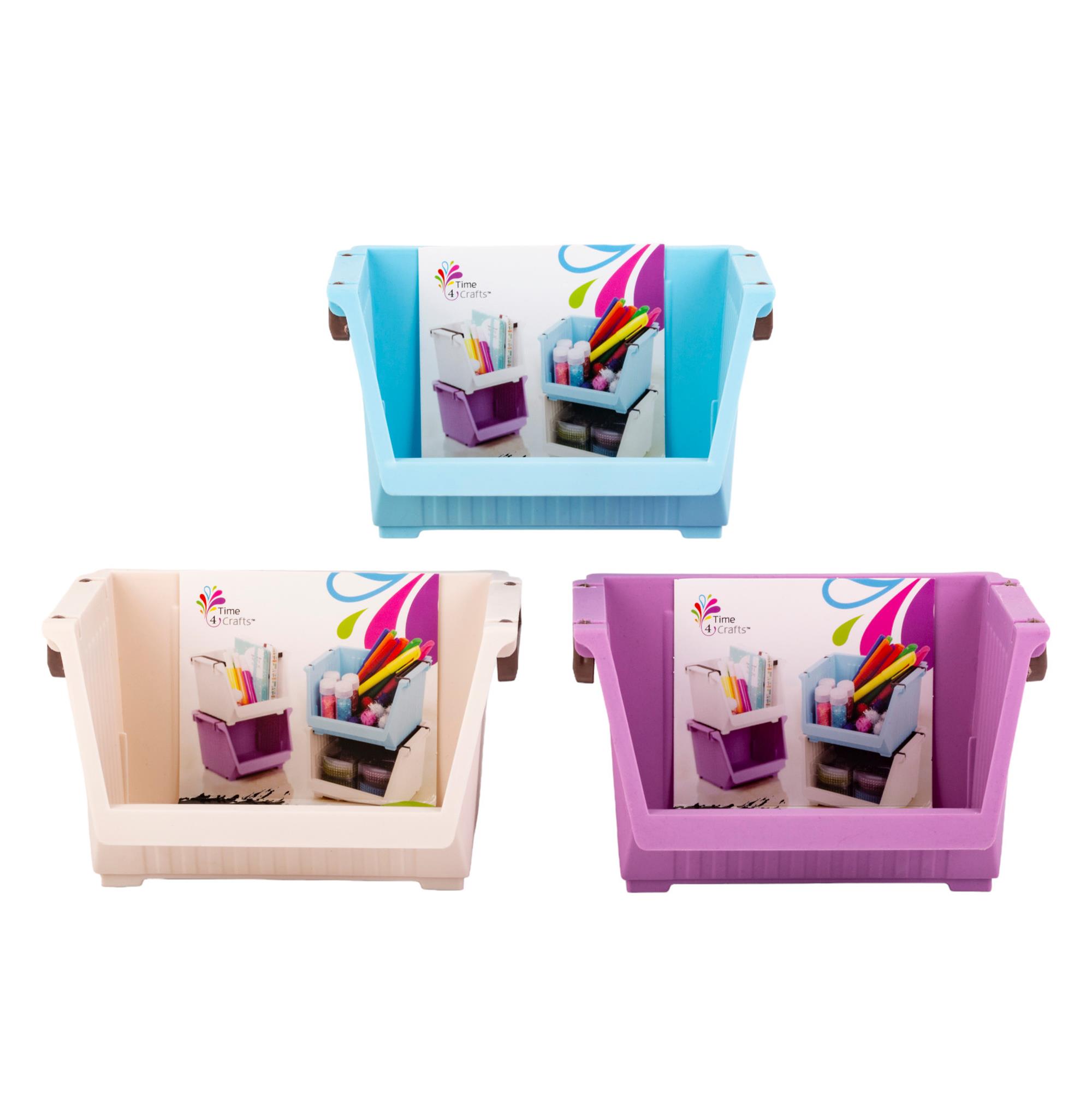 T4C, Stackable Classroom Bin ,3-asst, 5.9"*4.3"*3.3", PP,