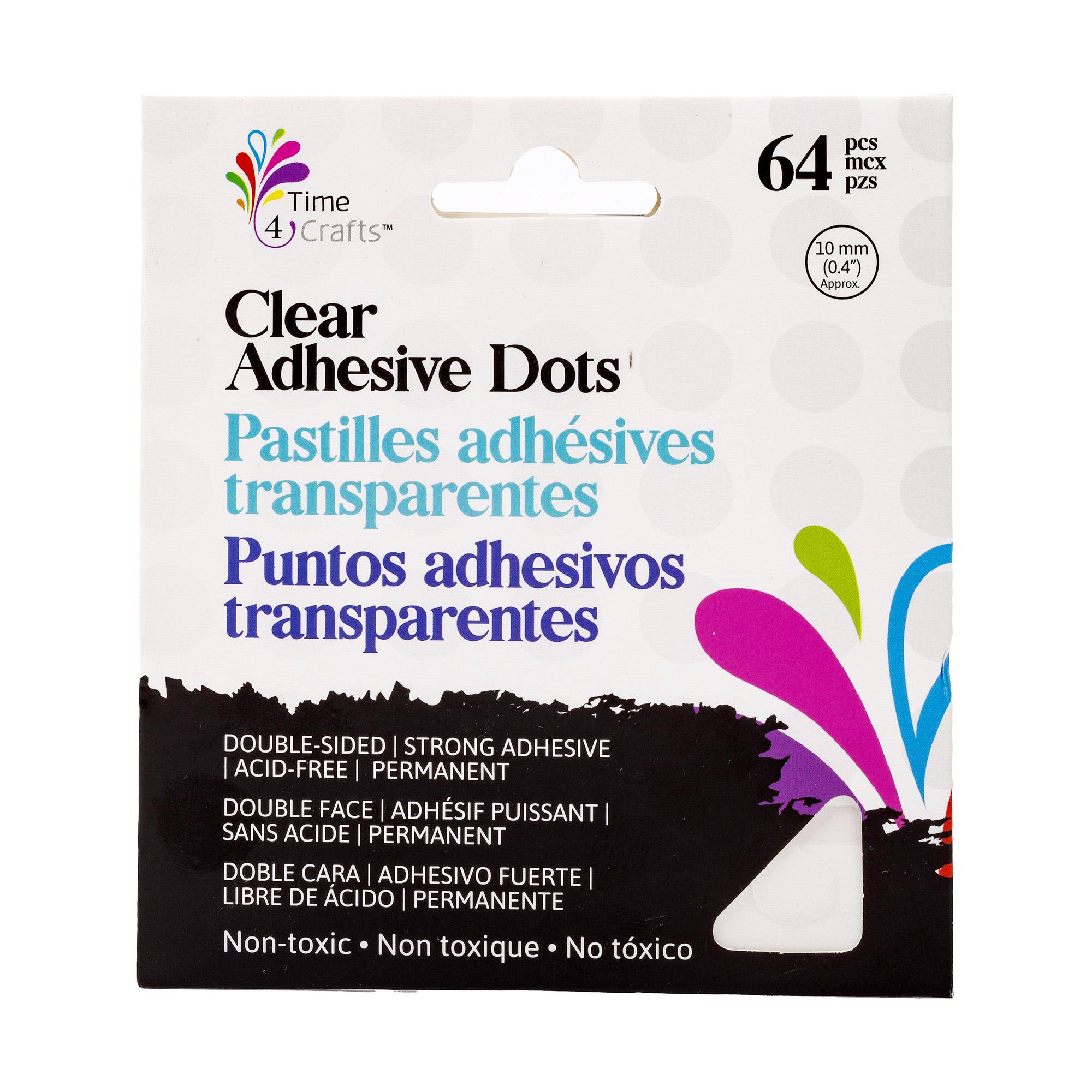 T4C, 64-pc Round Adhesive Glue Dots Dia10MM,Cardboard w/Window Envelope