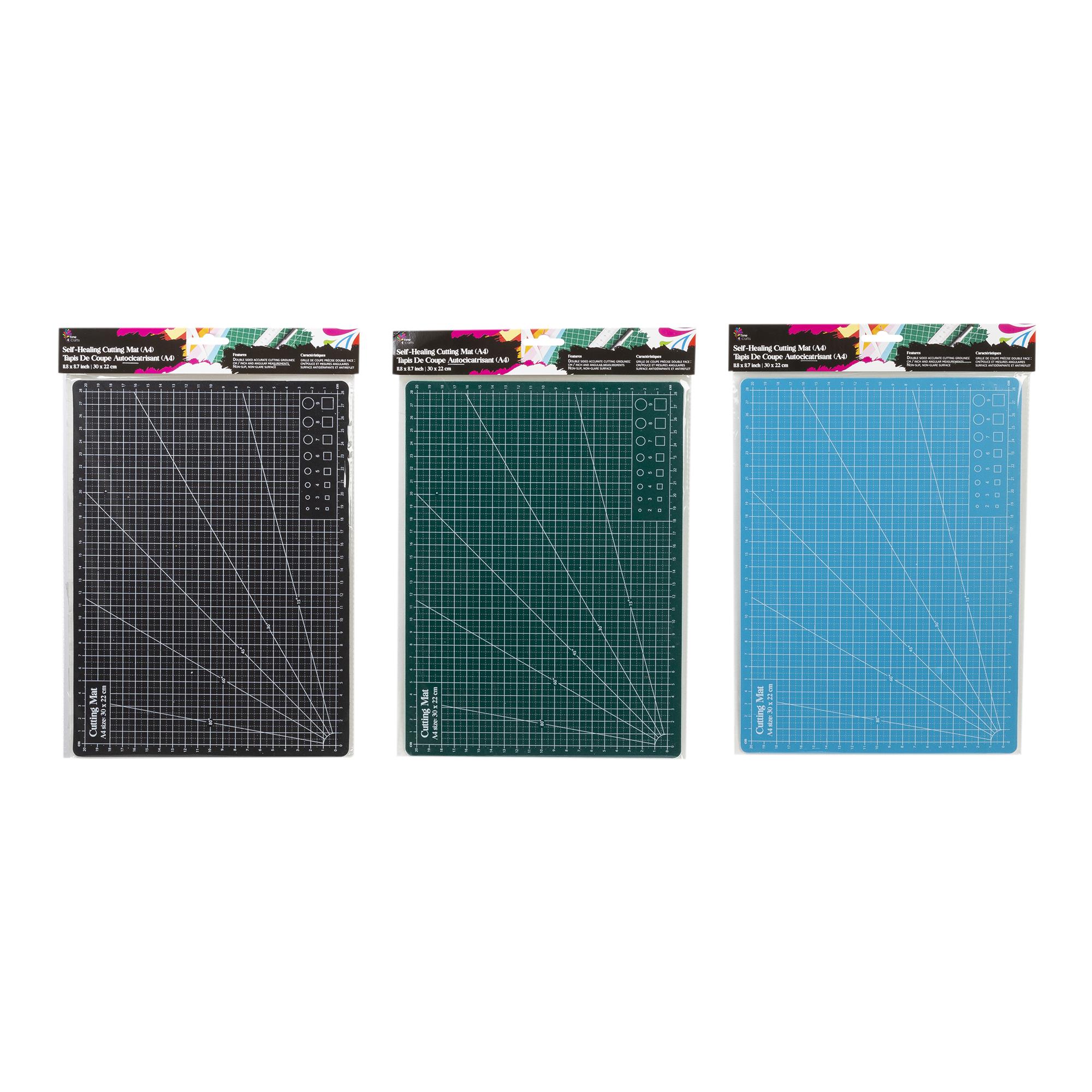 T4C, Self-healing cutting mat A4 30 x 22 cm, 3-asst