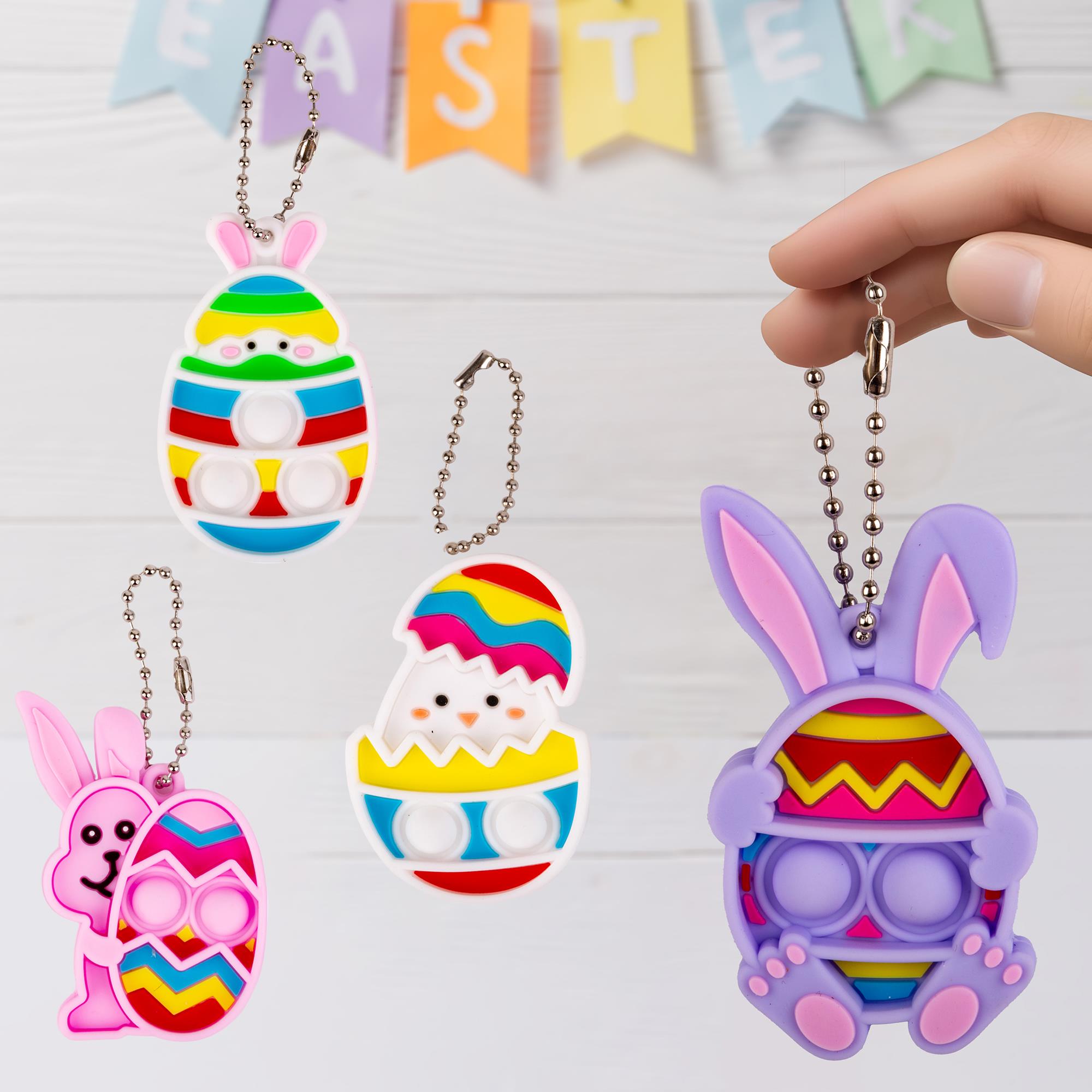Easter 4pk Push N Pop Bubble Fidget Toys,pbh