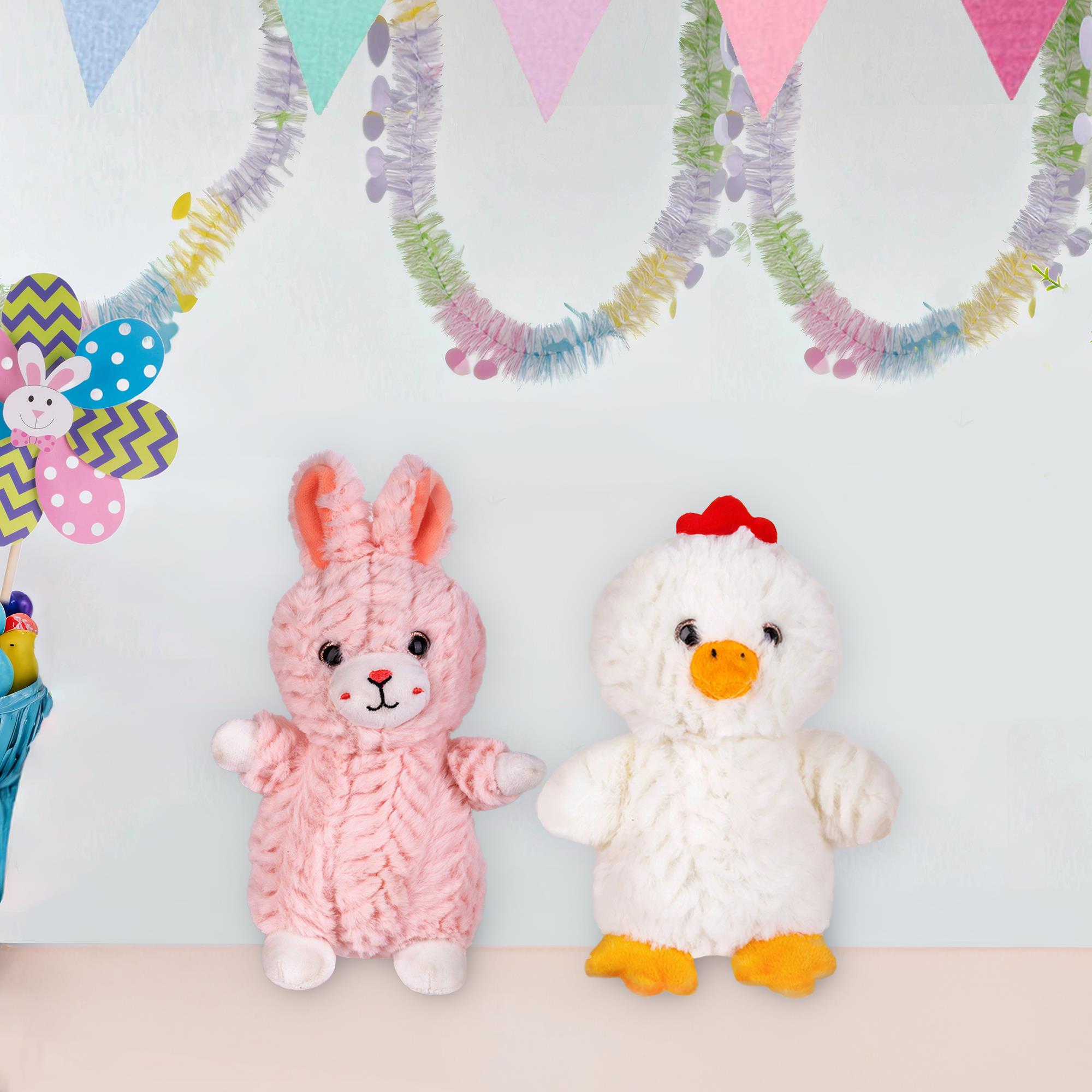 Easter 7" Plush Animals, 2asst., 8/PDQ, cht