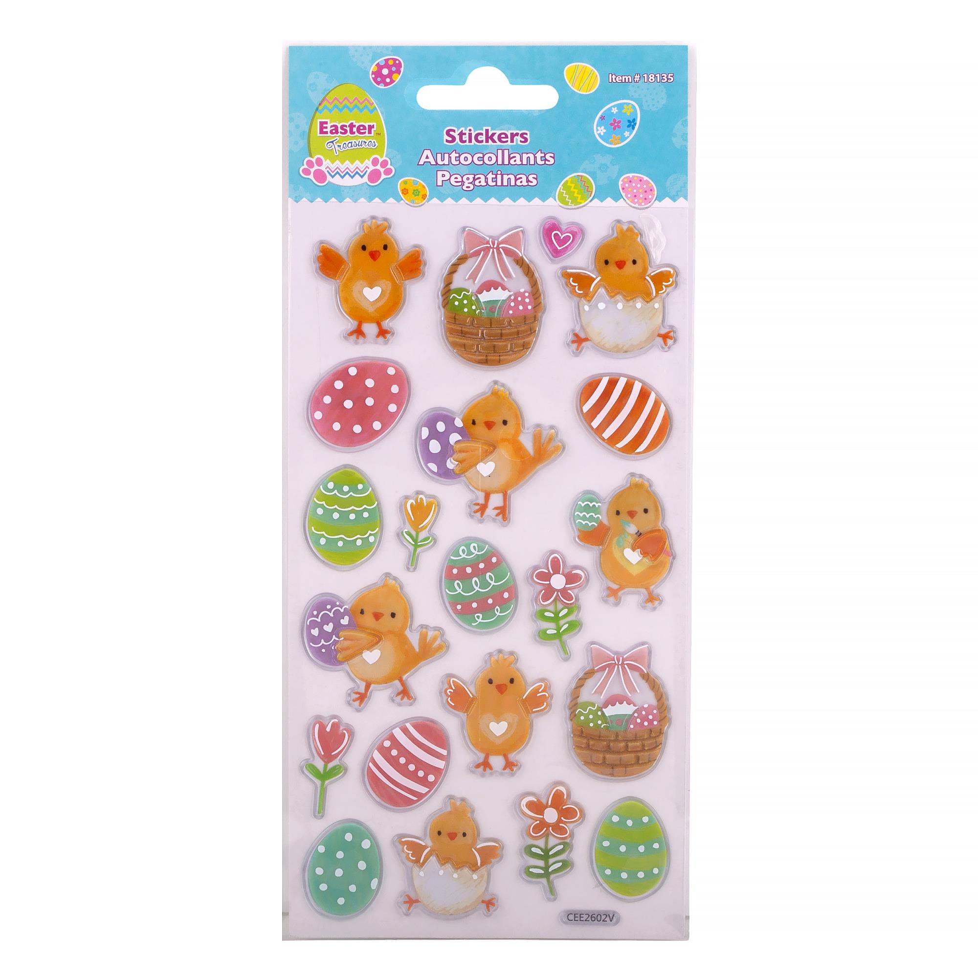 Easter Chick Foil Stickers, pbh