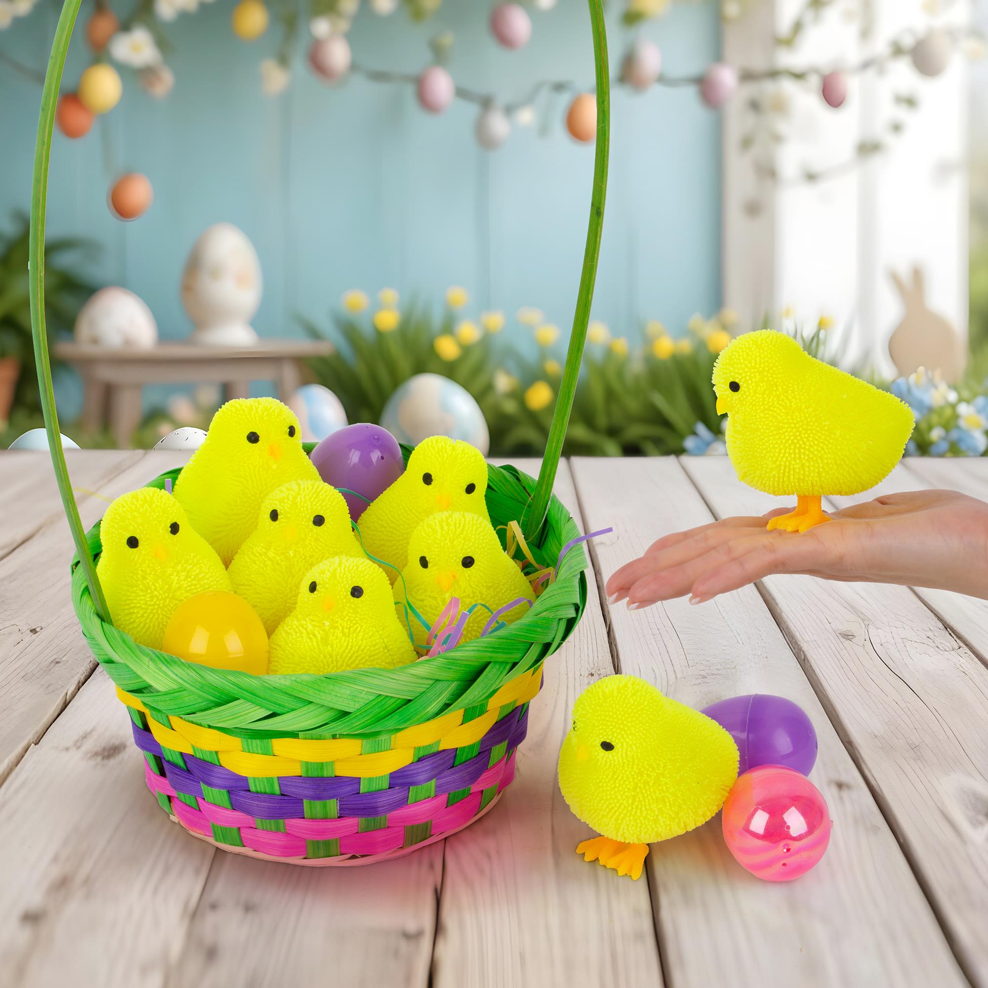 Easter 3.5"Yellow Puffer Chick , 12pcs/display