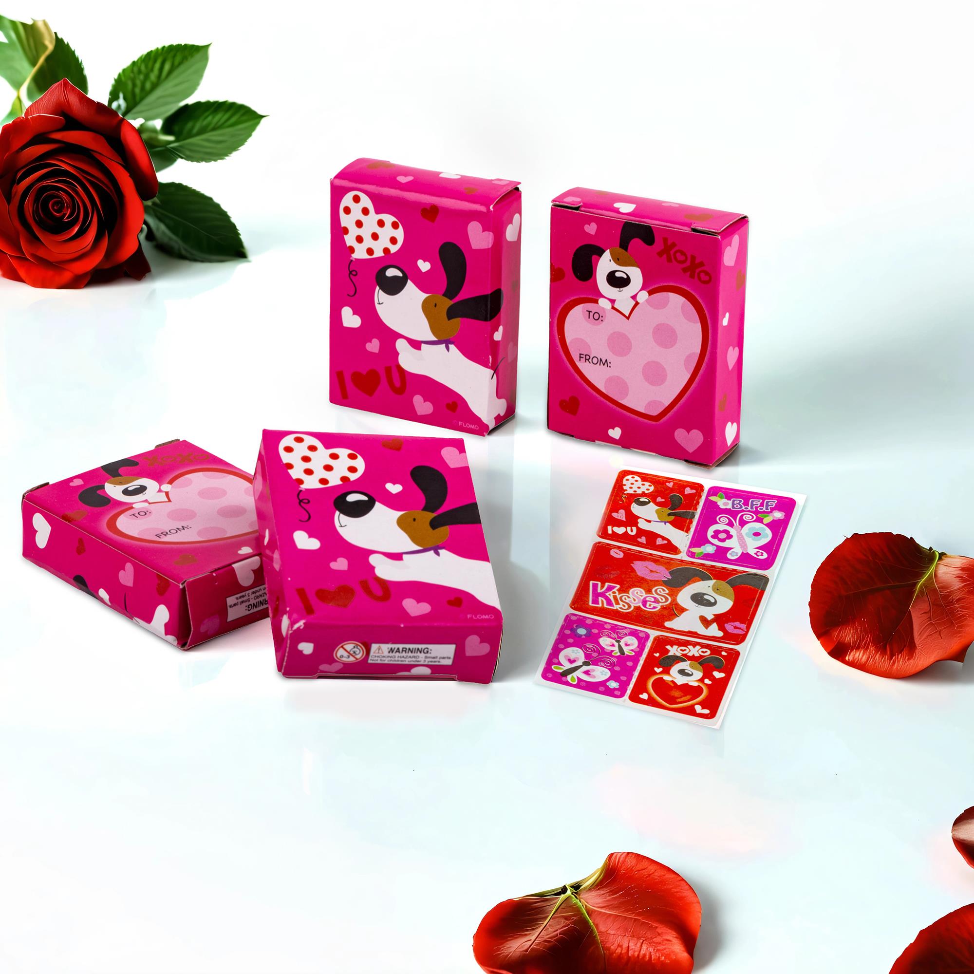 V'tines 9pk Sticker Box with 5 Stickers,pbh