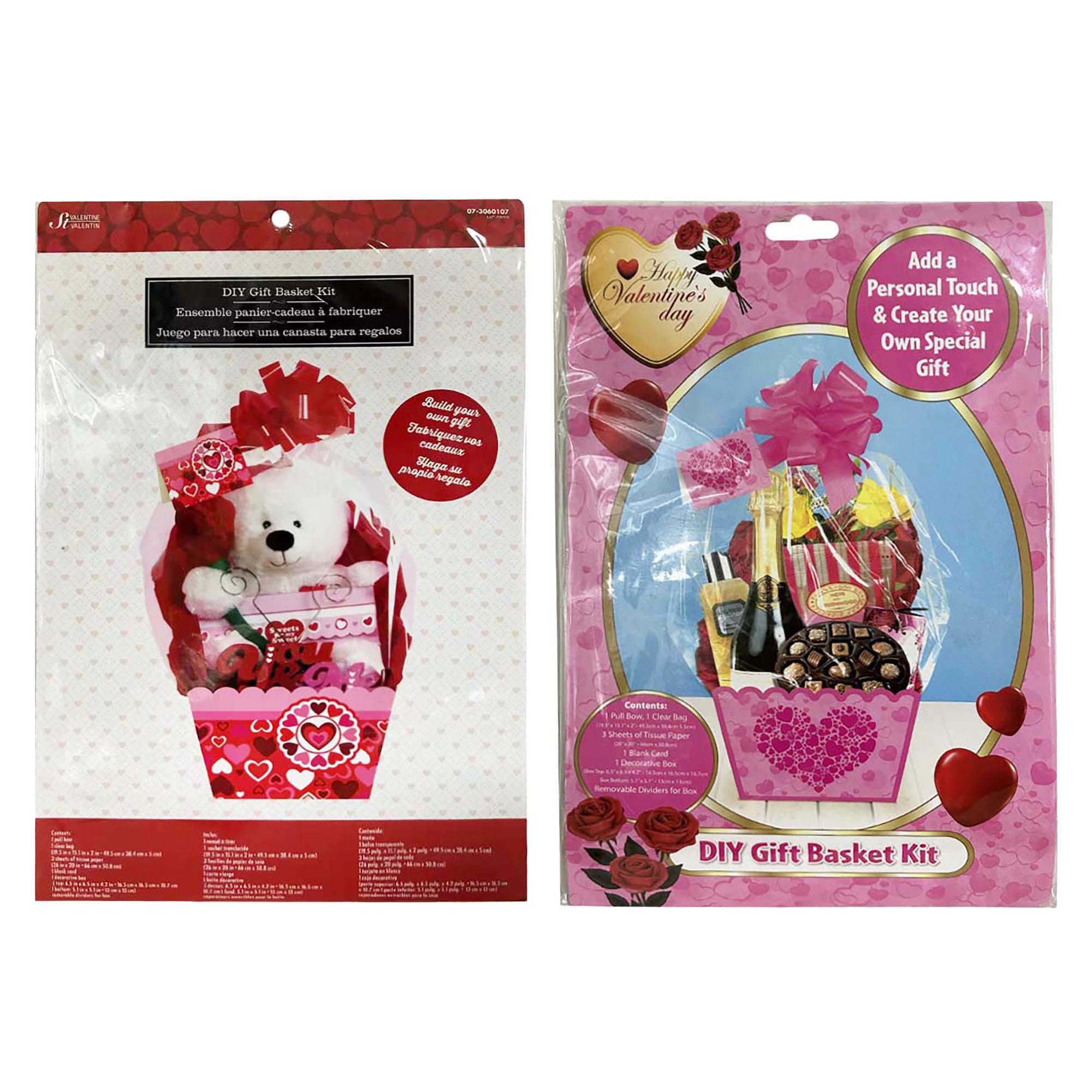 Paper T. Valentines Gift Basket Kit 8pc, polybag/insert