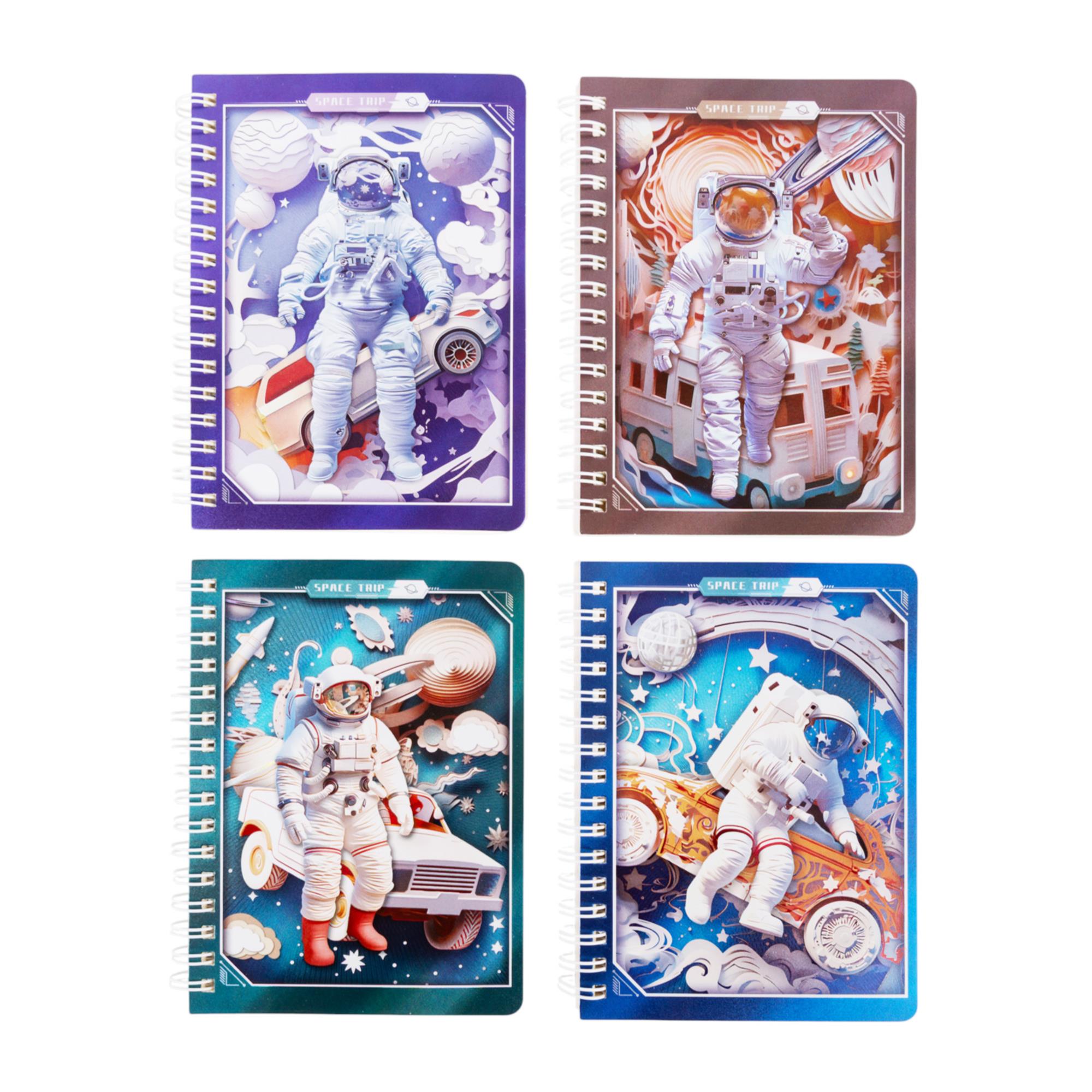 4.1" x 5.7" Astronaut Ruled Notebook, 60 sheets, 80g, 4 styles