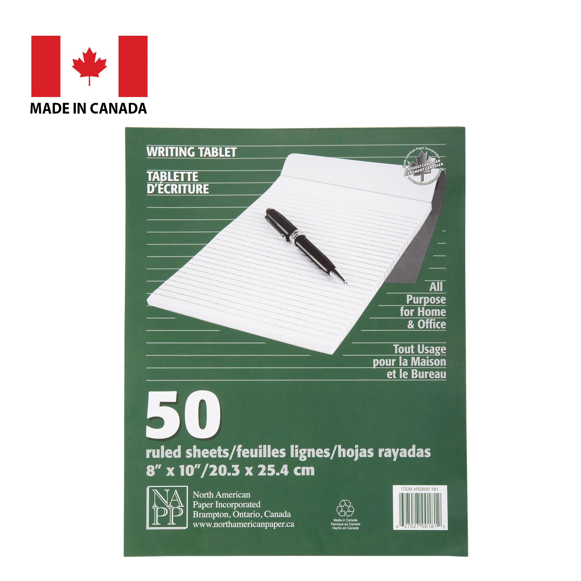 50-sheet 8x10" Ruled Writing Tablet