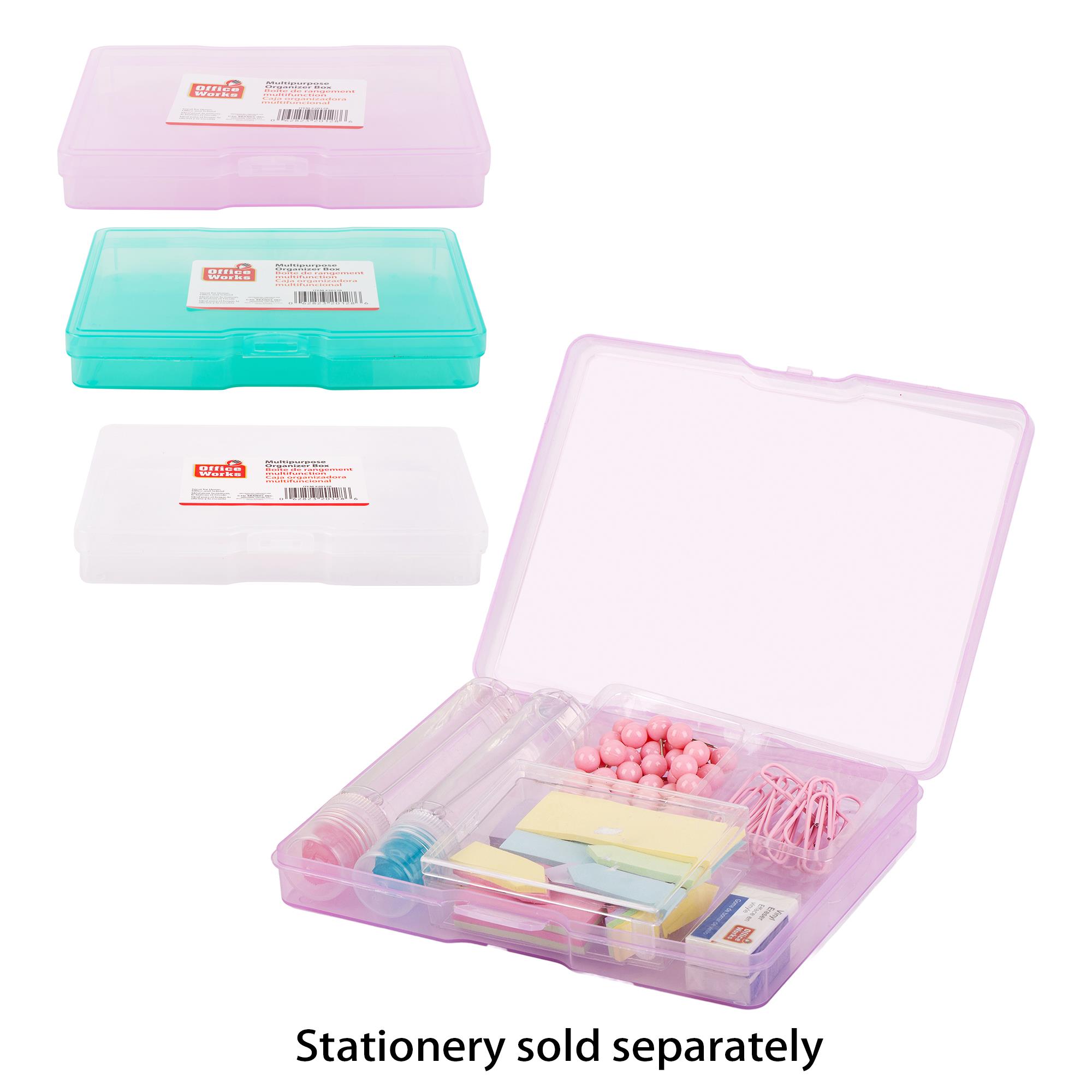 O.WKs. Multipurpose Organizer Box 7.2"x5.5", 3 assorted colors