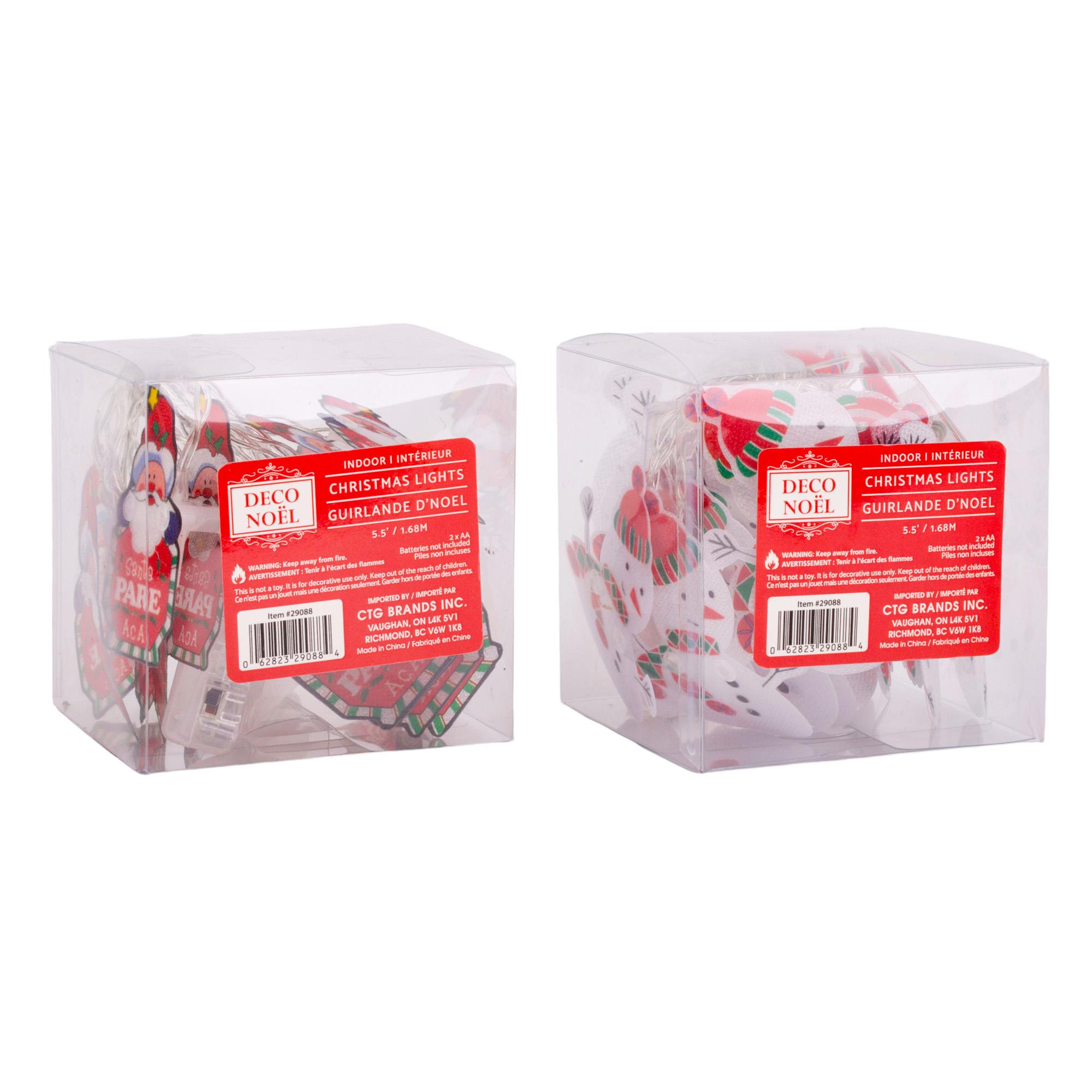 Deco N. 10 LED Xmas String Light, 5.5ft, 2/s, pvc box