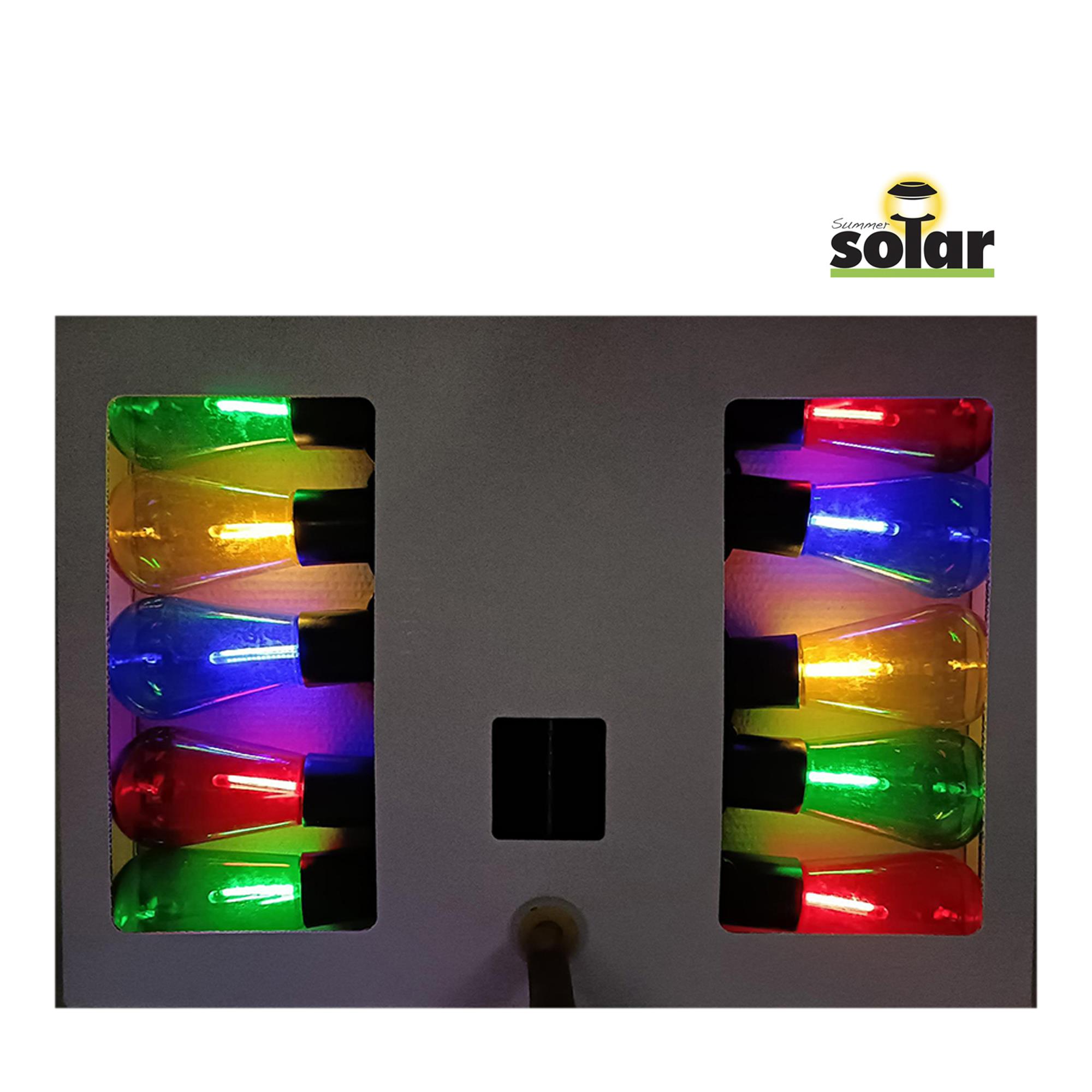 Deco L. Solar 10 LED Bulb String Lights, 15', try me box