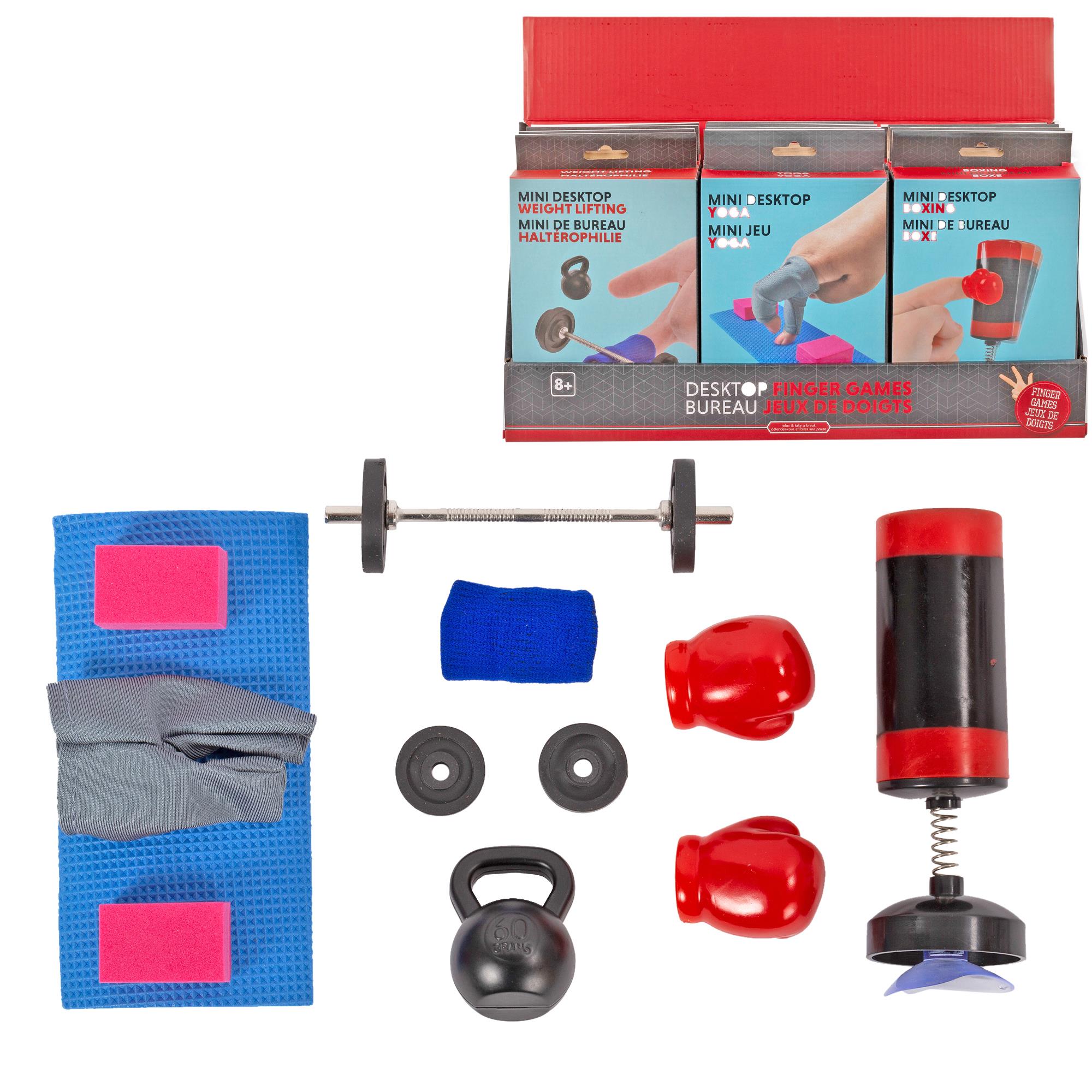 Table Finger Games, 3/s, Boxing/Weight Lifting/Yoga, 12/dsp