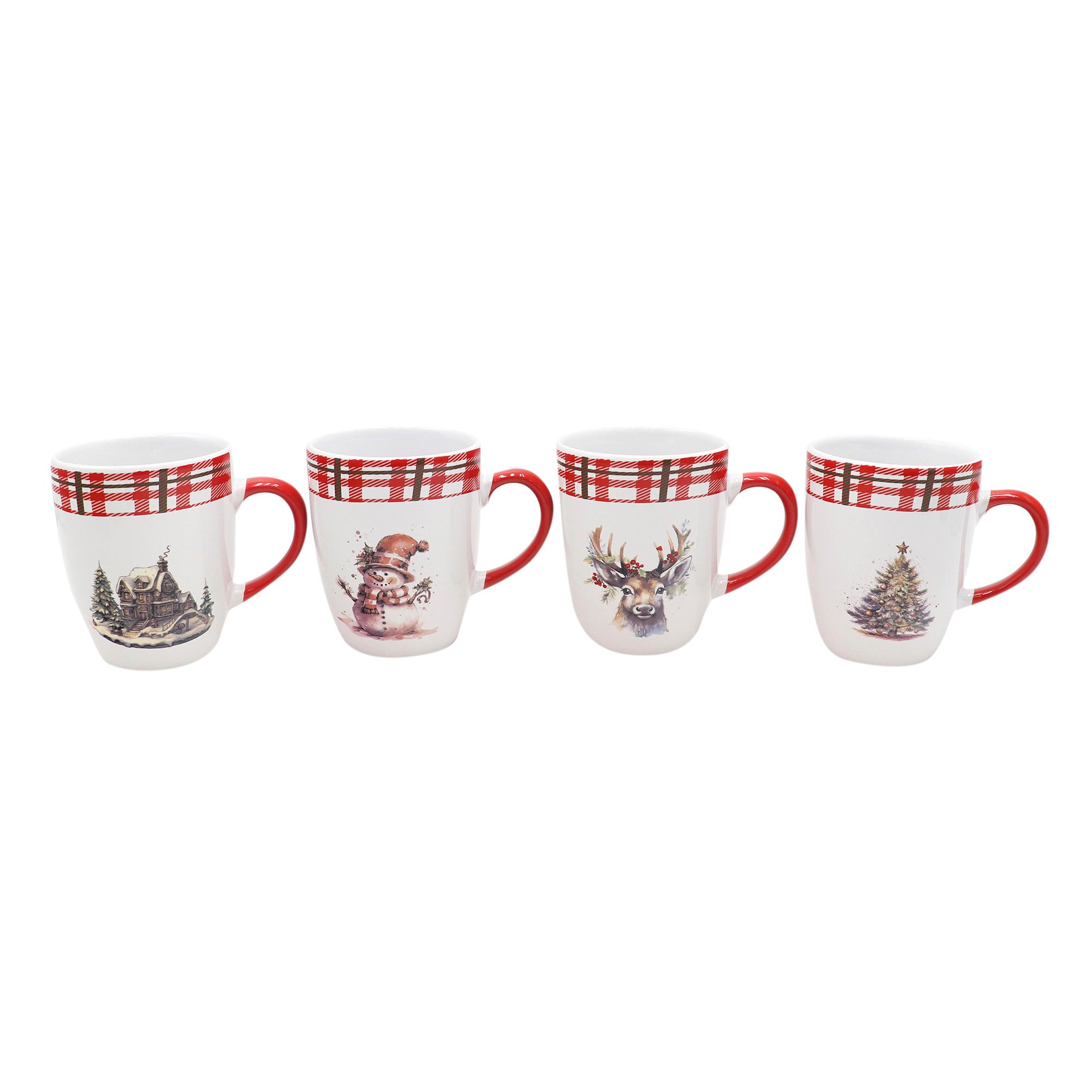 S.Secrets 15oz. Xmas Design Ceramic Mug, 4/s, upc
