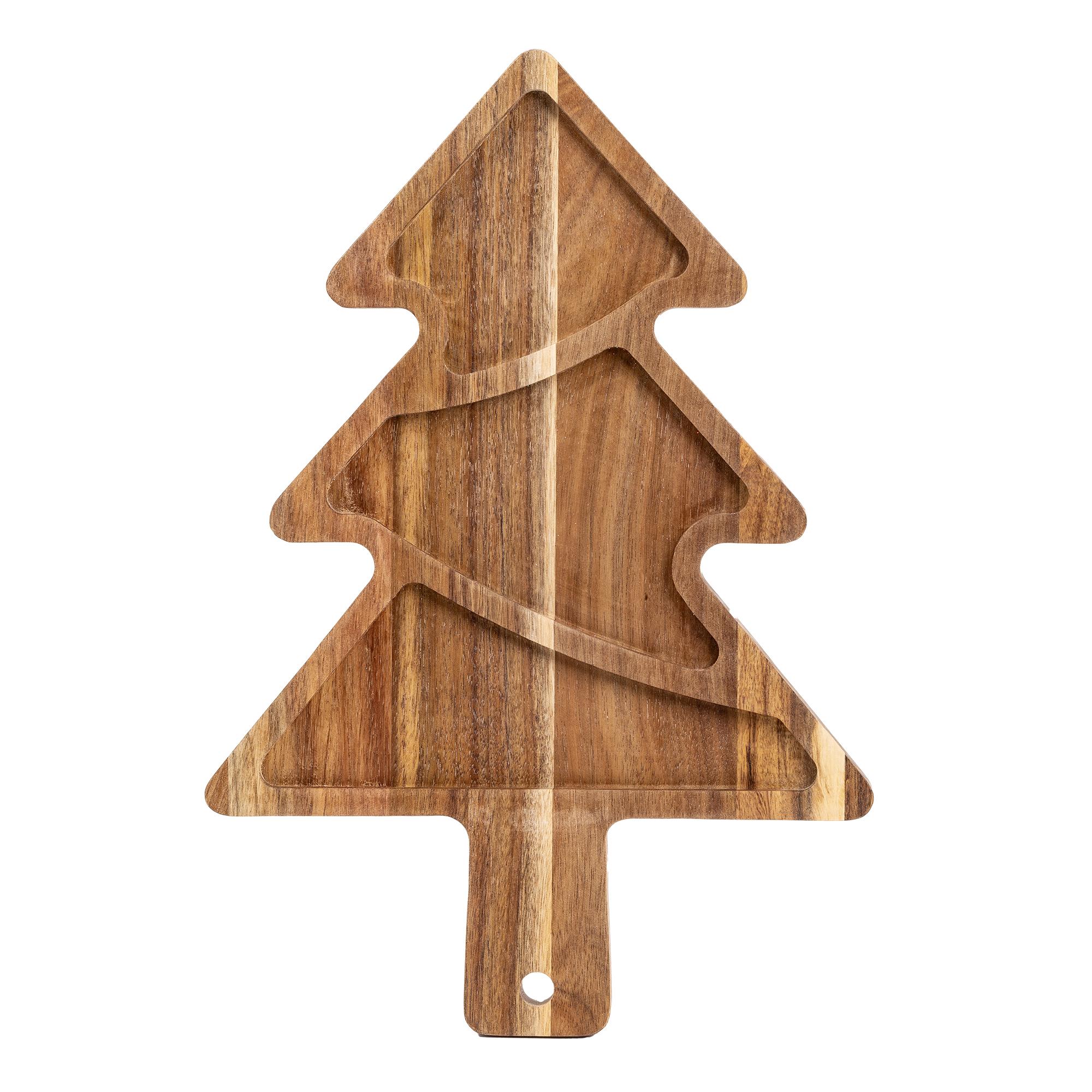 S.Secrets Acacia Wood Snacks Serving Tray, 9.5x14", cht