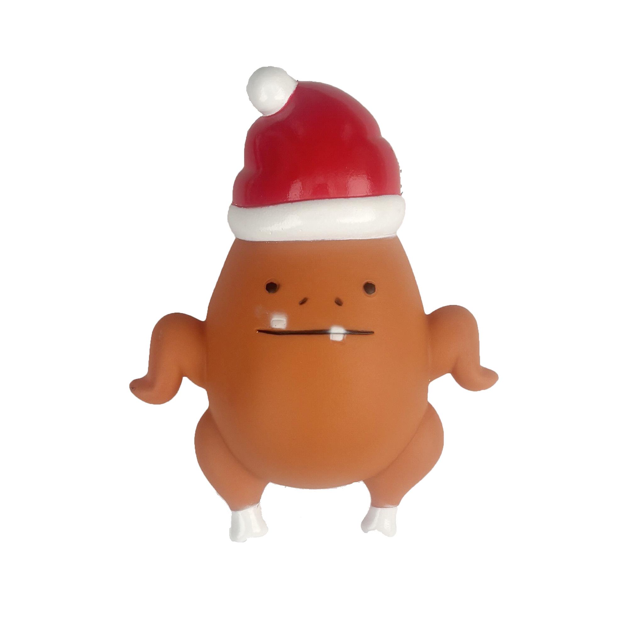 S.Secrets Christmas Vinyl Turkey Squeaky Dog Toy, size:4x5z2" cht