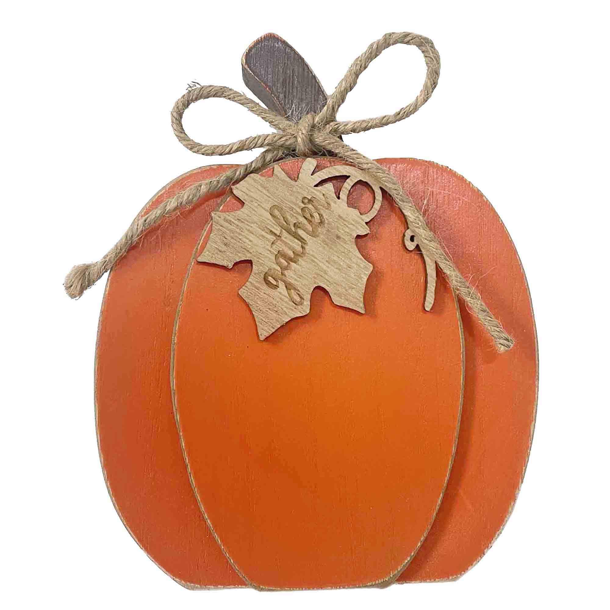Harvest MDF Pumpkin Shaped DÃ©cor 4.7"x5.9",upc