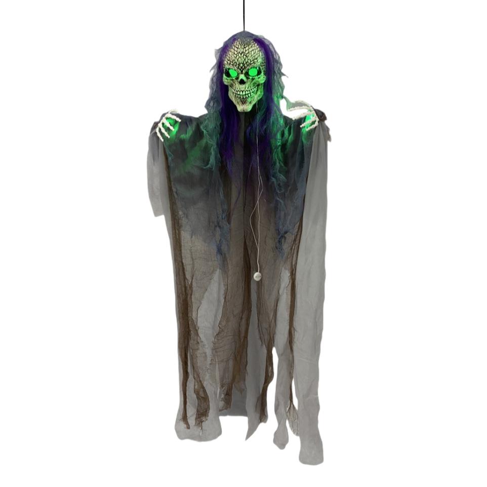 G. Ghouls 47" Animated Hanging Reaper w/ Light Up Flashing Eyes & Palm ...