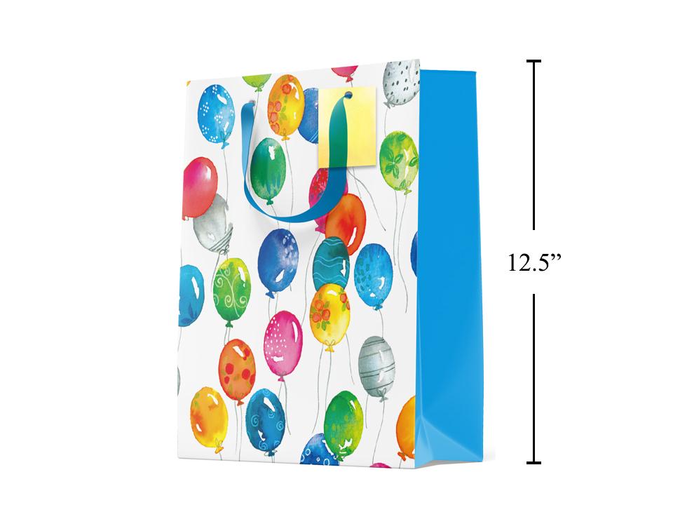 Paper T. Gift Bag, Large, Balloons, Gloss,