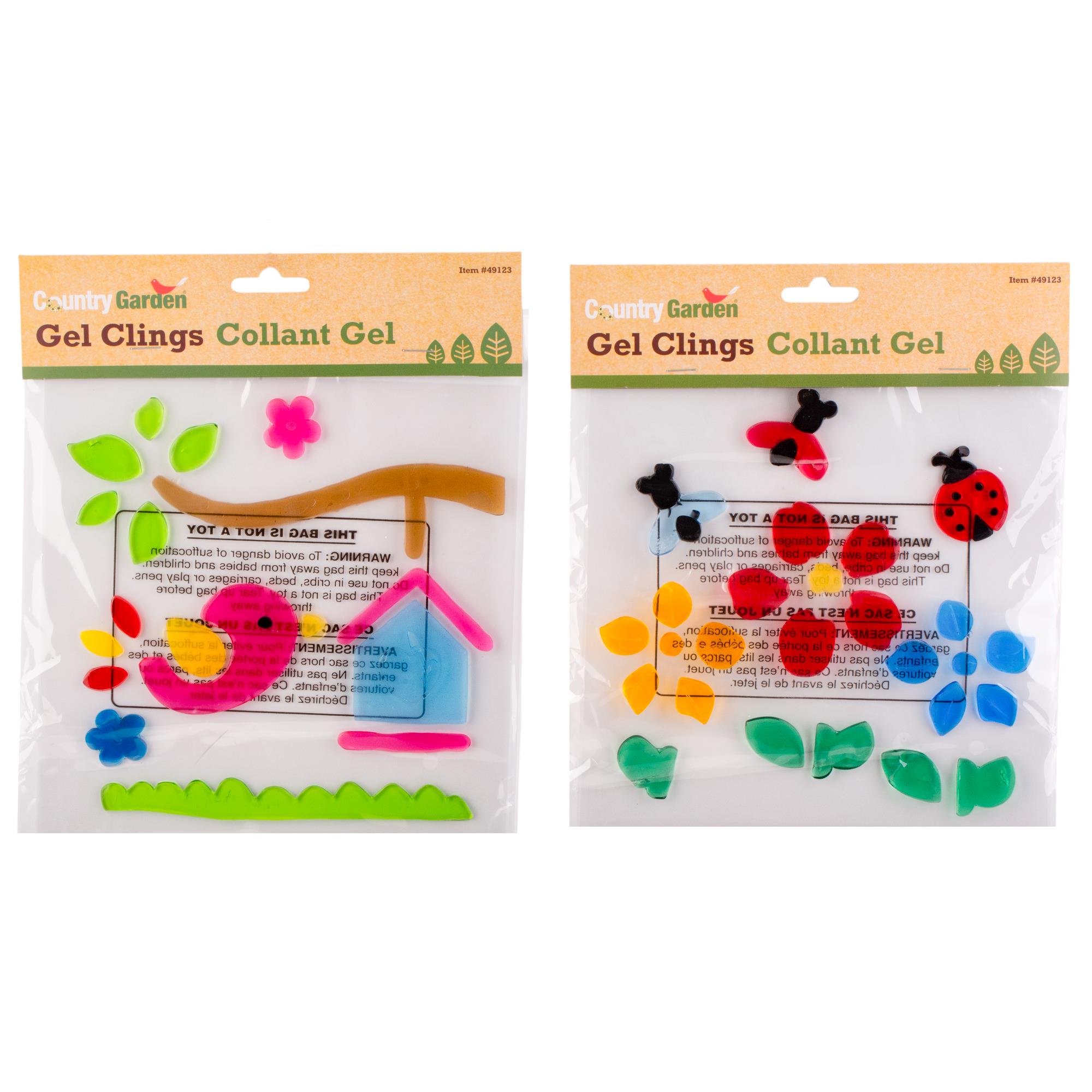 Country G. 8" Window Gel Cling, 2asst, PBH