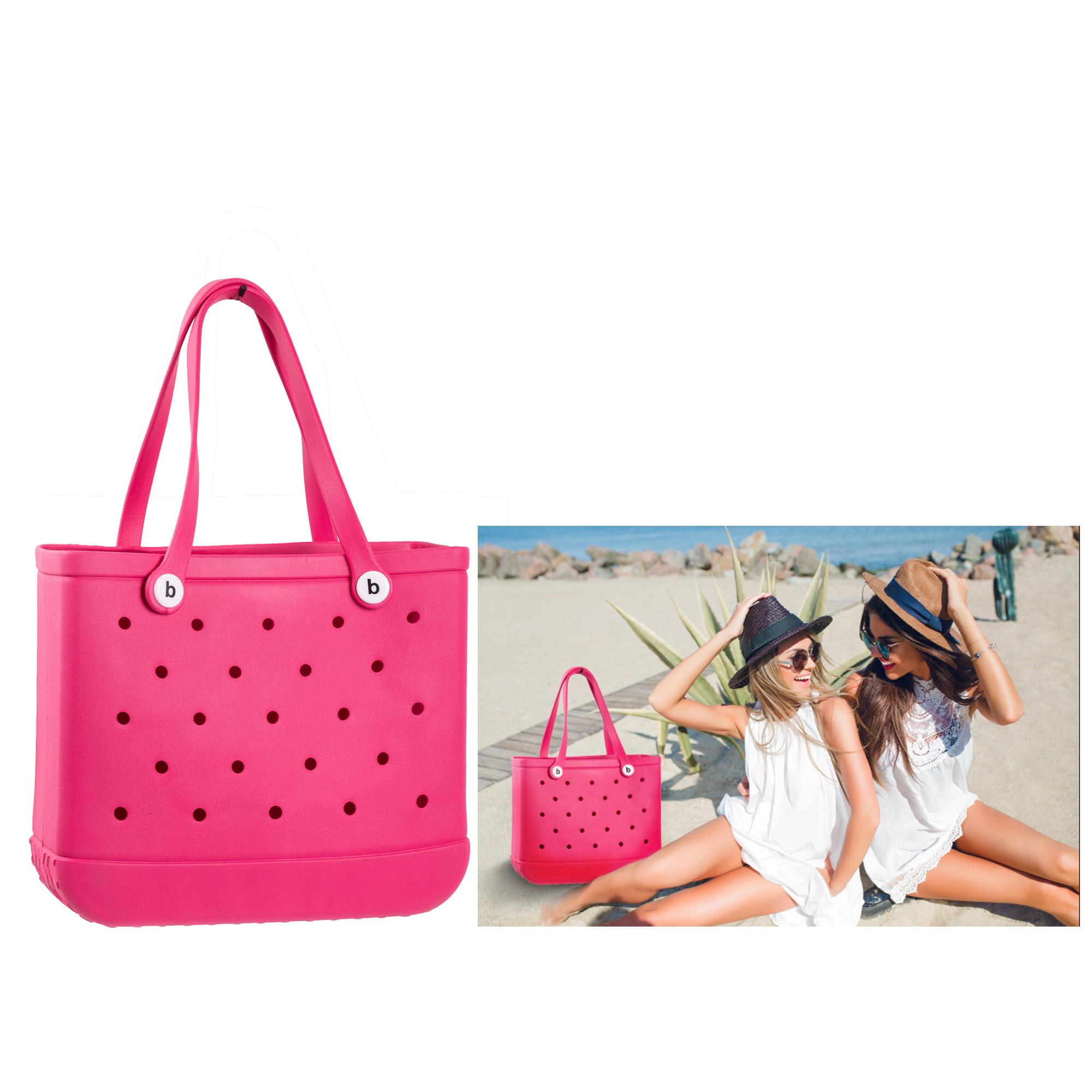 EVA Beach Totes, Pink, 37*13*32cm(9.9 x 5.1 x 12.6''),HT