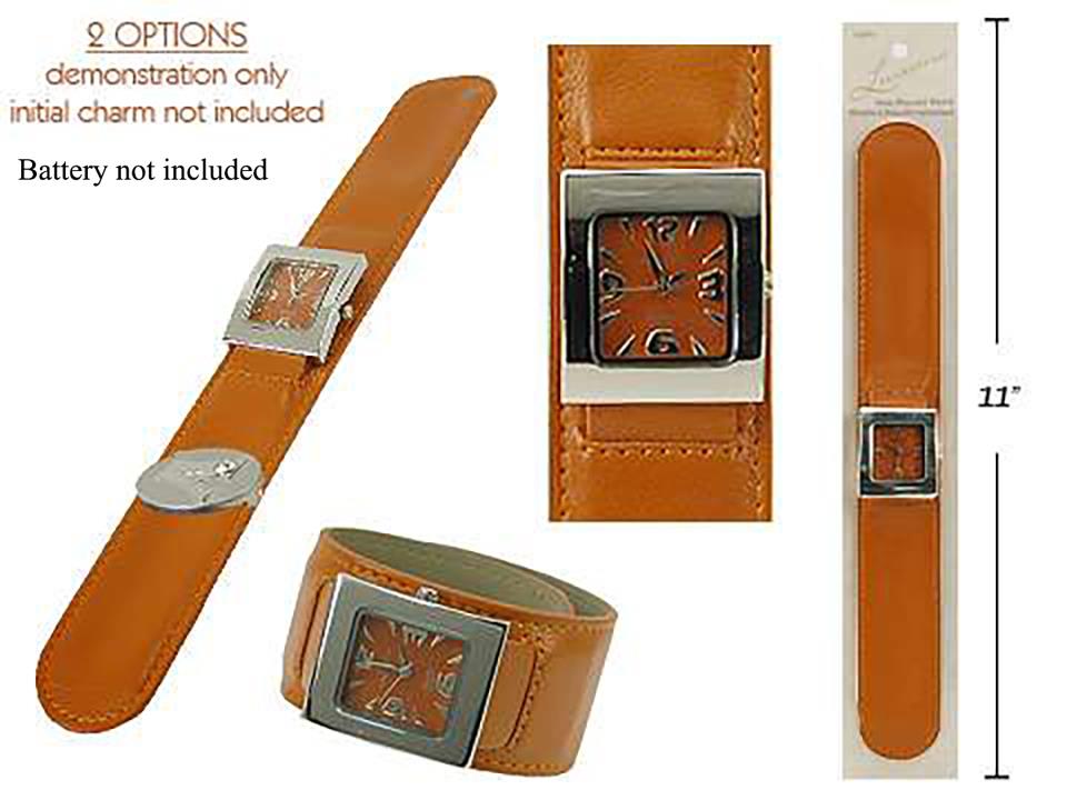 Snap Bracelet Quartz Watch, Brown b/c