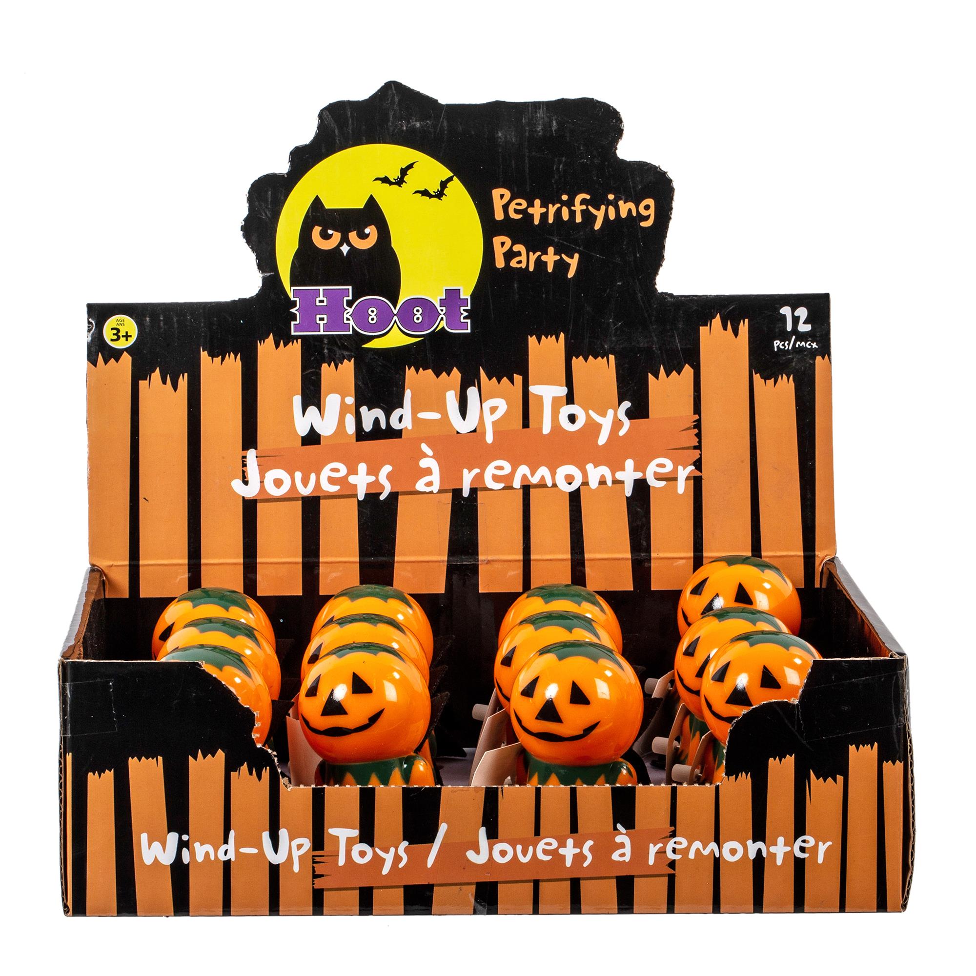 Hoot Hween Wind-Up Walking Pumpkin w/Cape, 12/PDQ, upc
