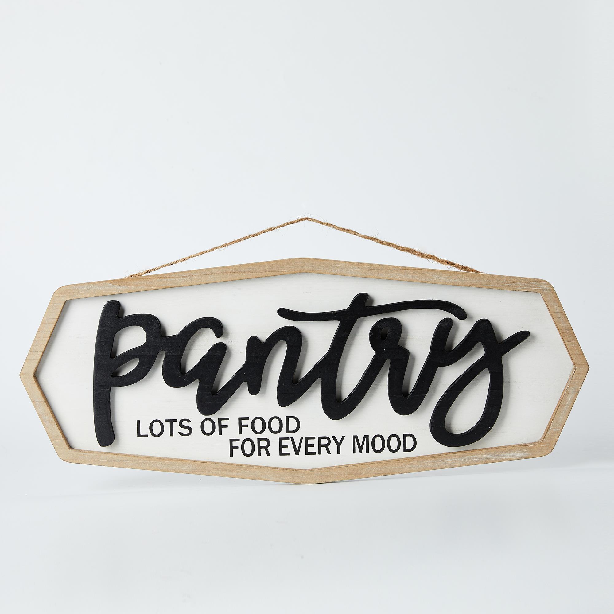 Pantry Wooden Hanging Sign, 19.7"x0.8"x7.9", MDF